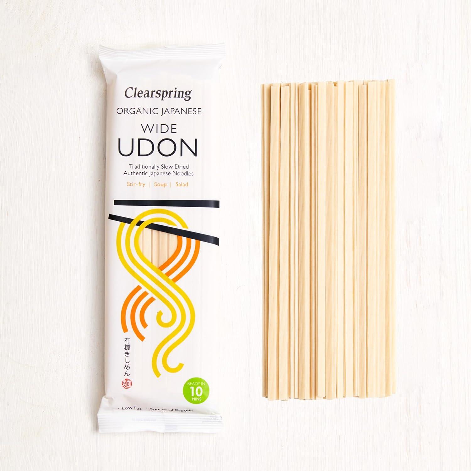 Clearspring Organic Japanese Wide Udon Noodles 200g (Pack of 12) | Buy ...
