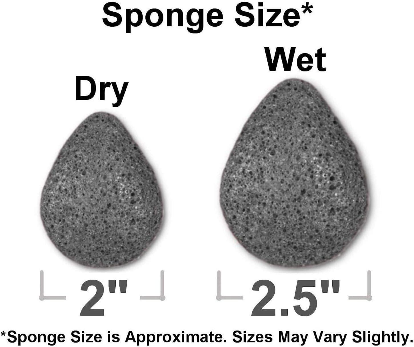 Konjac Facial Sponge 6-Pack | Individually Wrapped Drop Shape Sponges ...