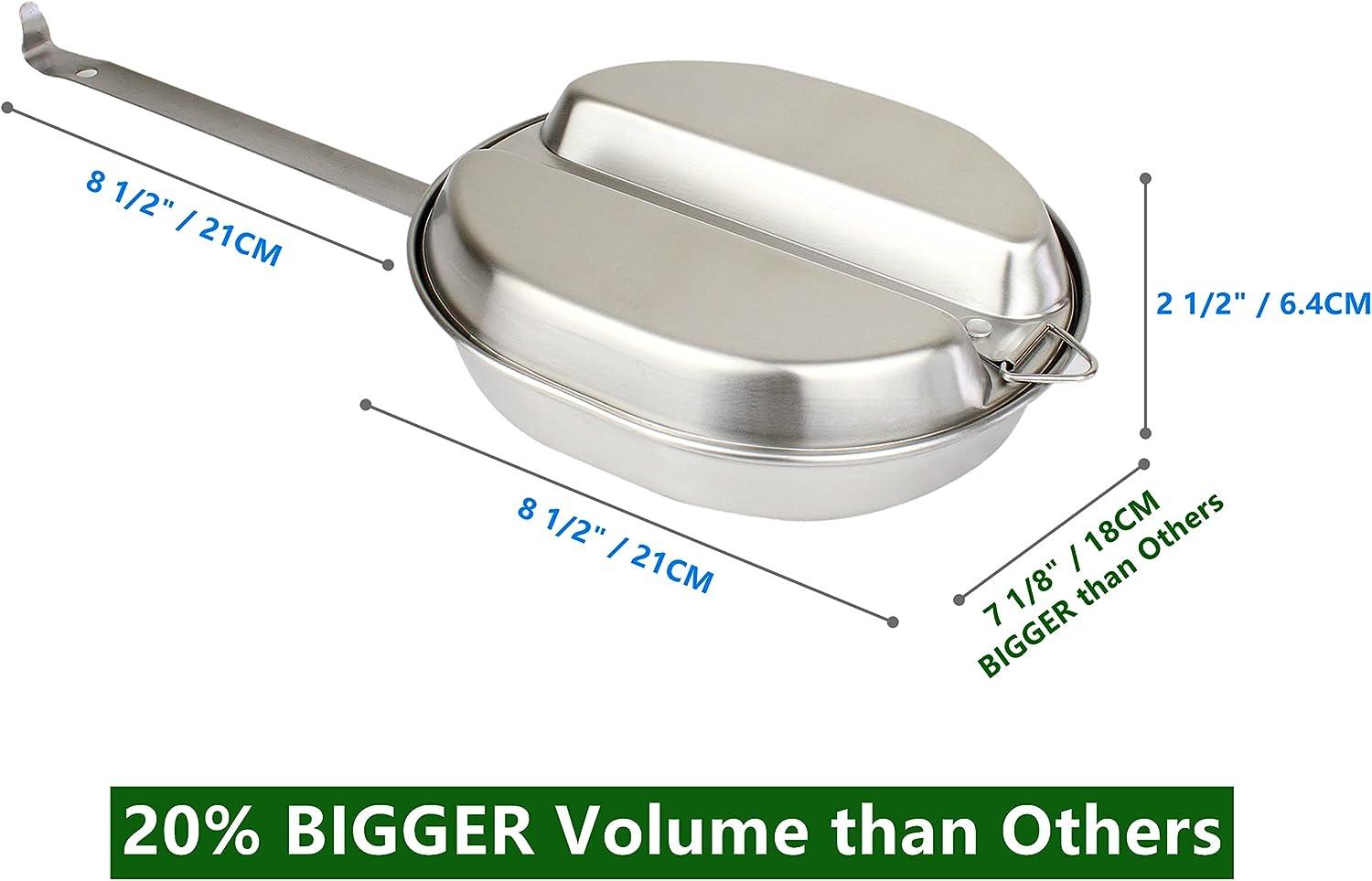 Mastiff Gears 304 Stainless Steel USGI Type Mess Kit | Army Mess Kit ...