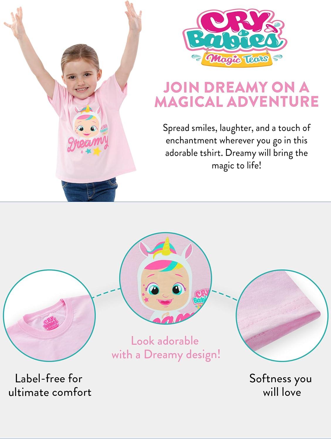 Cry Babies Magic Tears Dreamy Doll Girls T-Shirt | Official Merchandise ...