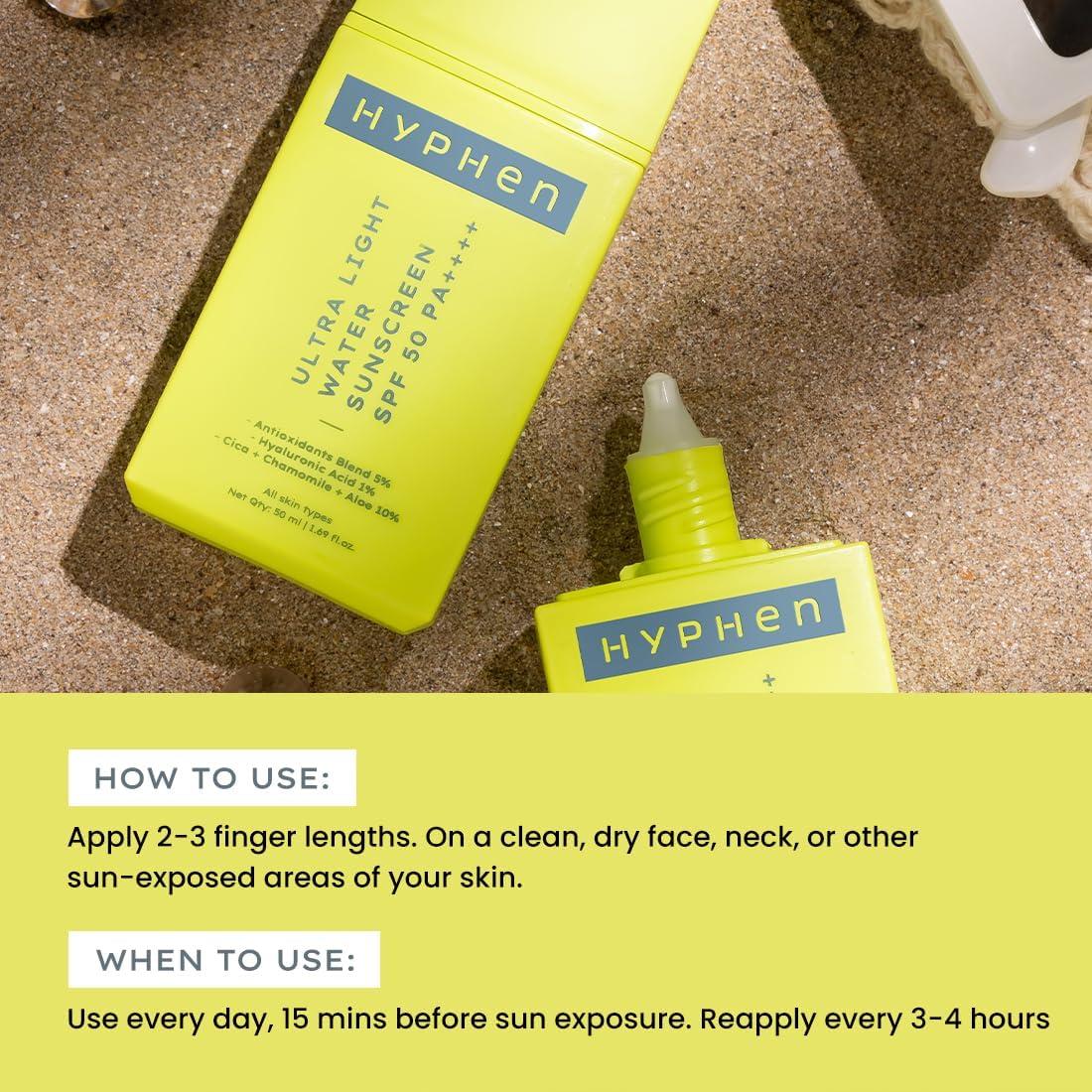 Ultra Light Water Sunscreen SPF 50 - UVA-UVB & Blue Light Protection No ...