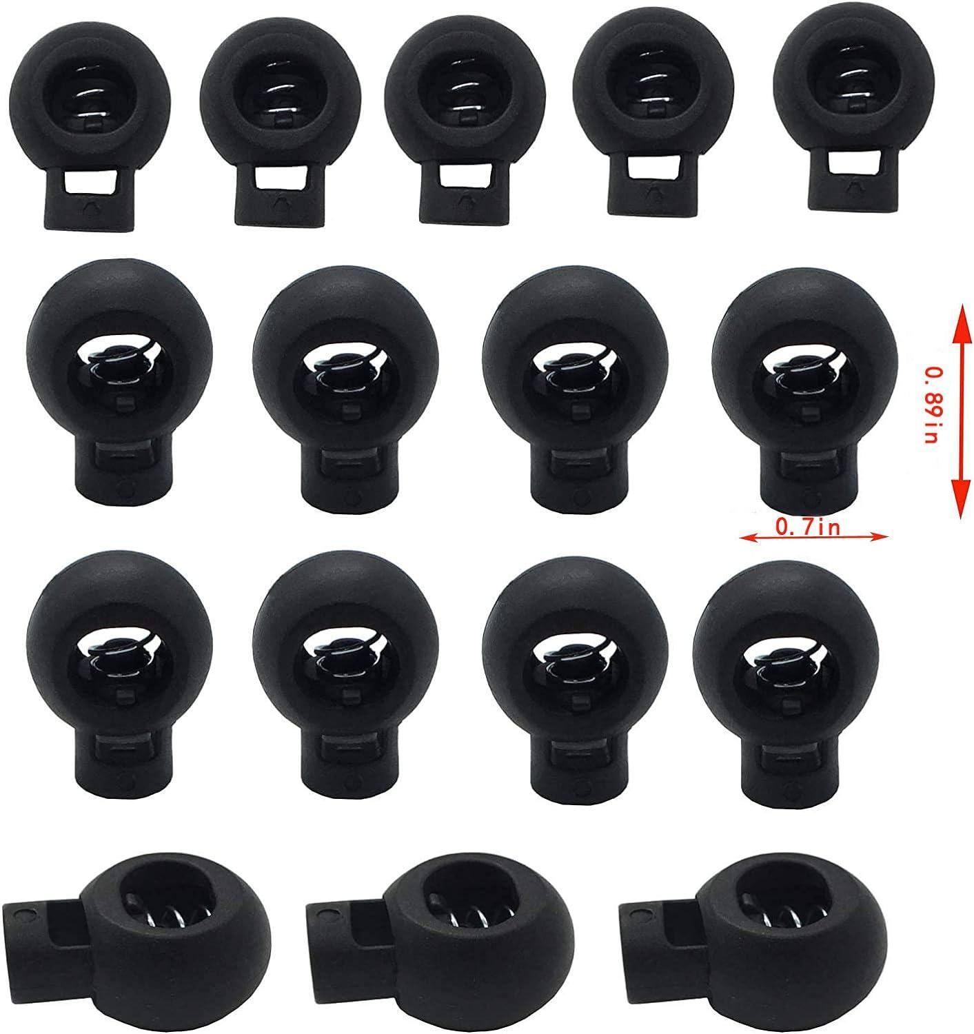 100 Pcs Black Plastic Spring Cord Locks for Backpacks & DIY Handmade ...