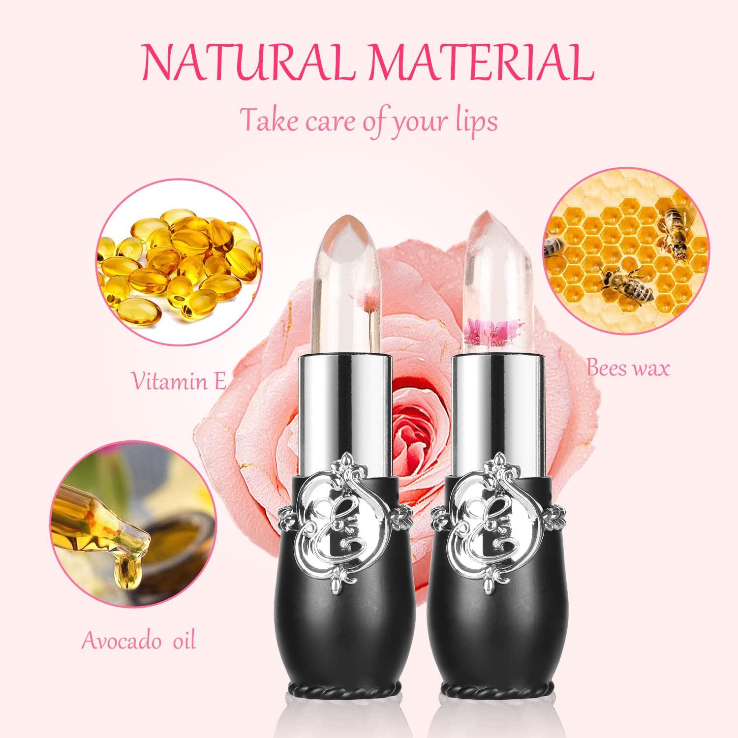 Crystal Flower Jelly Lipstick,Magic Color Changing Lipsticks,PH Clear ...