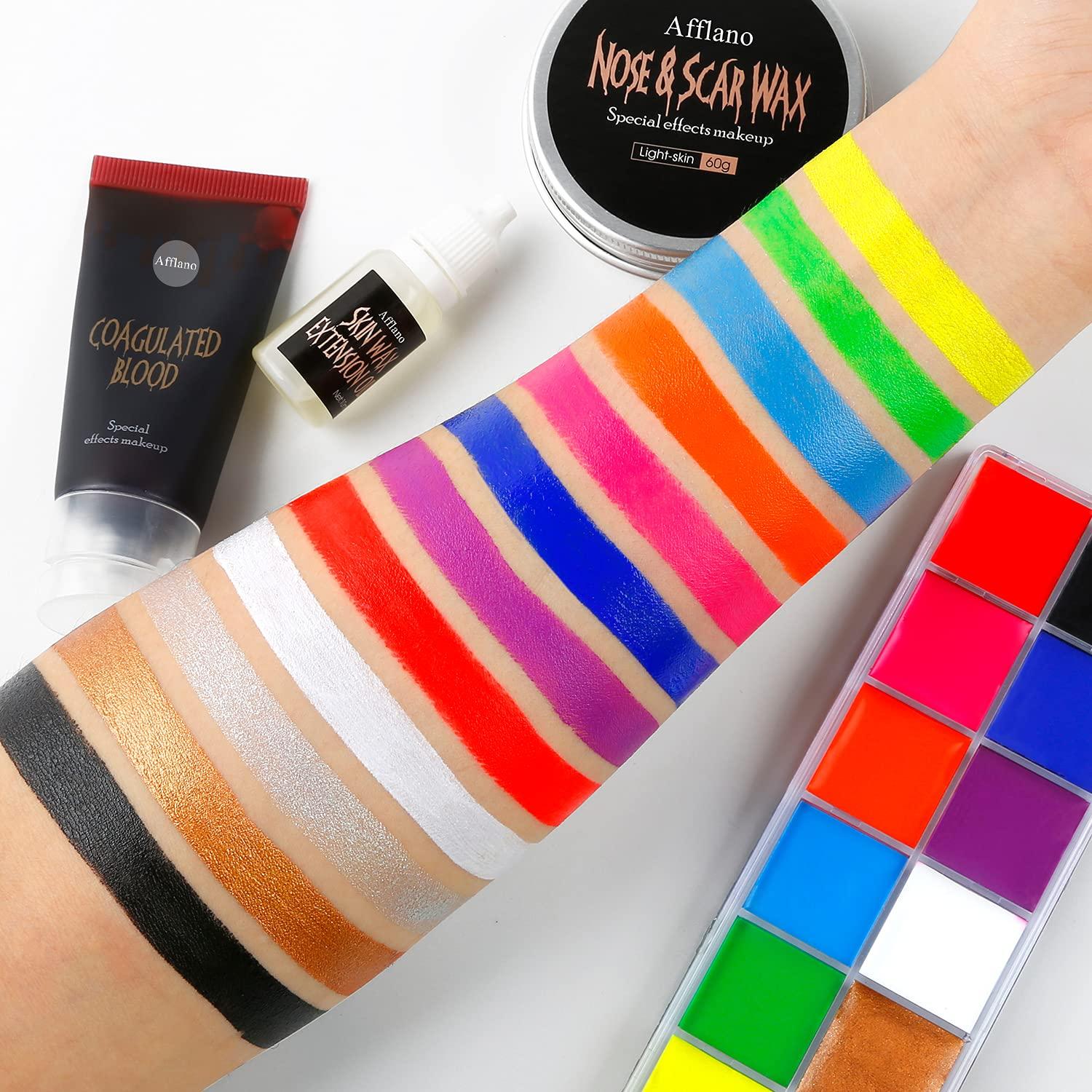 AFFLANO Special Effects Stage Halloween Makeup Kit - SFX Face & Body ...