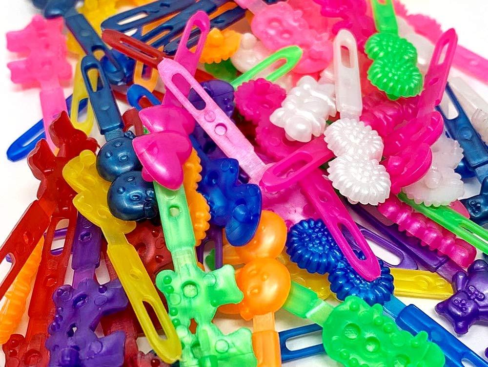 Tara Girls Self Hinge Plastic Hair Barrettes - BR50: Super Cute Multi ...