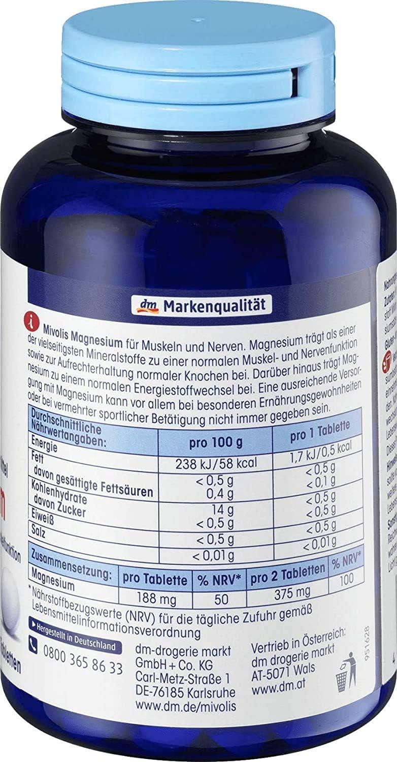 Mivolis Magnesium Tablets 300 pcs - High-Quality Dietary Supplements ...