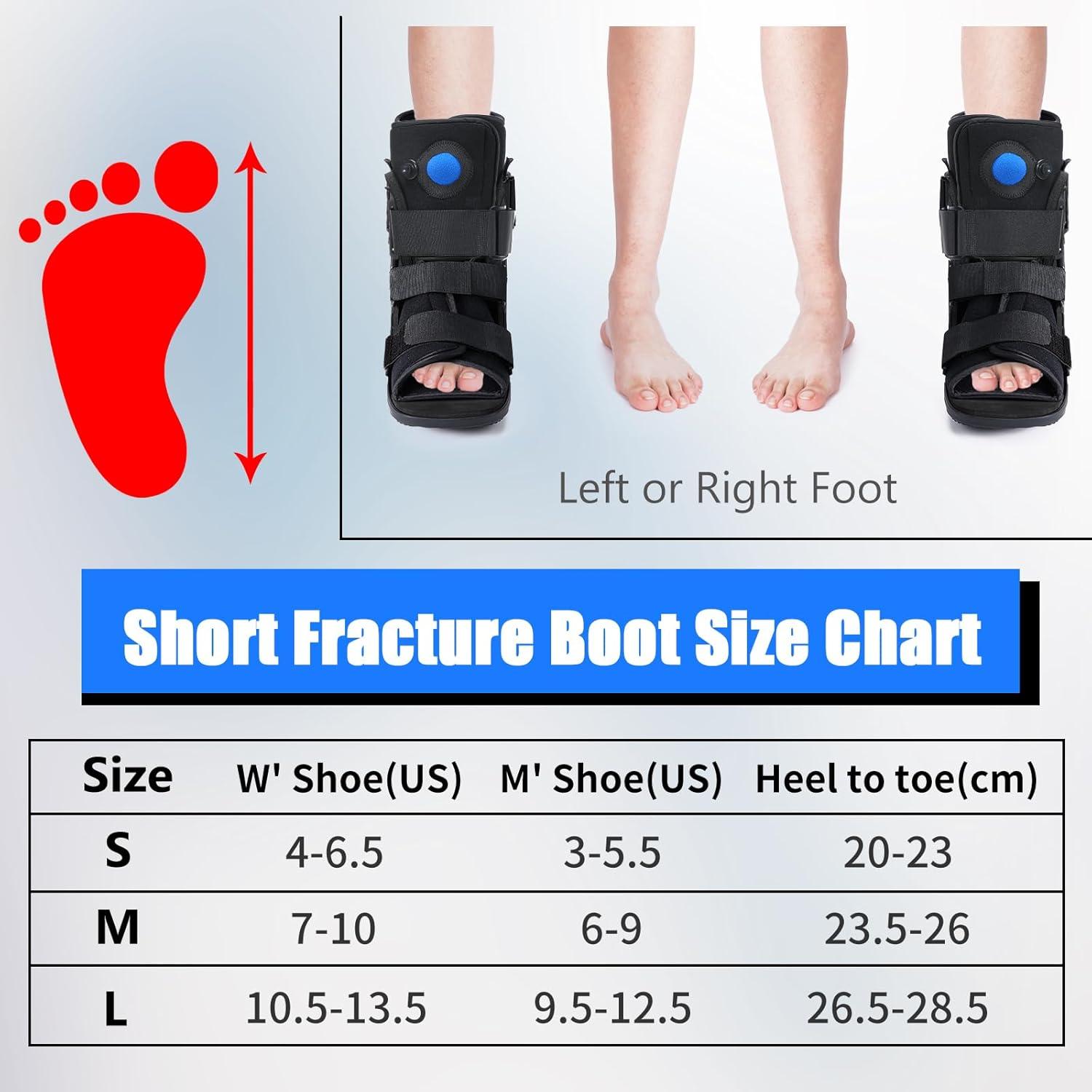 Air Cam Walker Fracture Boot Inflatable Walking Boot for Sprained Ankle ...