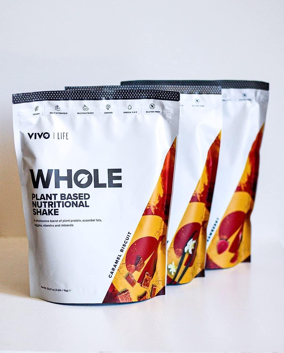 Vivo Life Whole Vegan Protein Shake - 25 Portions - Essential Fats ...
