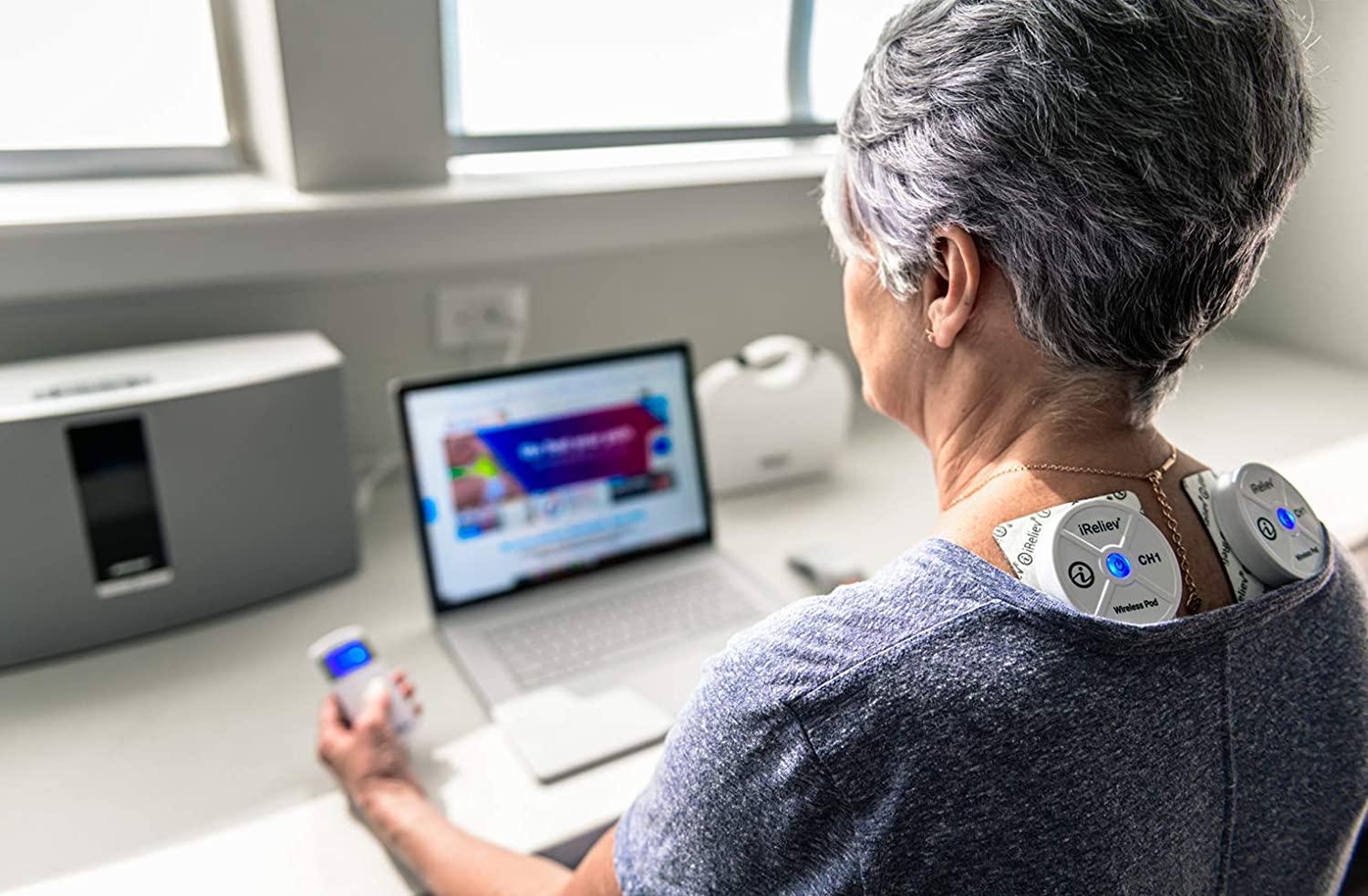 iReliev Wireless TENS + EMS Therapeutic Wearable System - Pain Relief ...