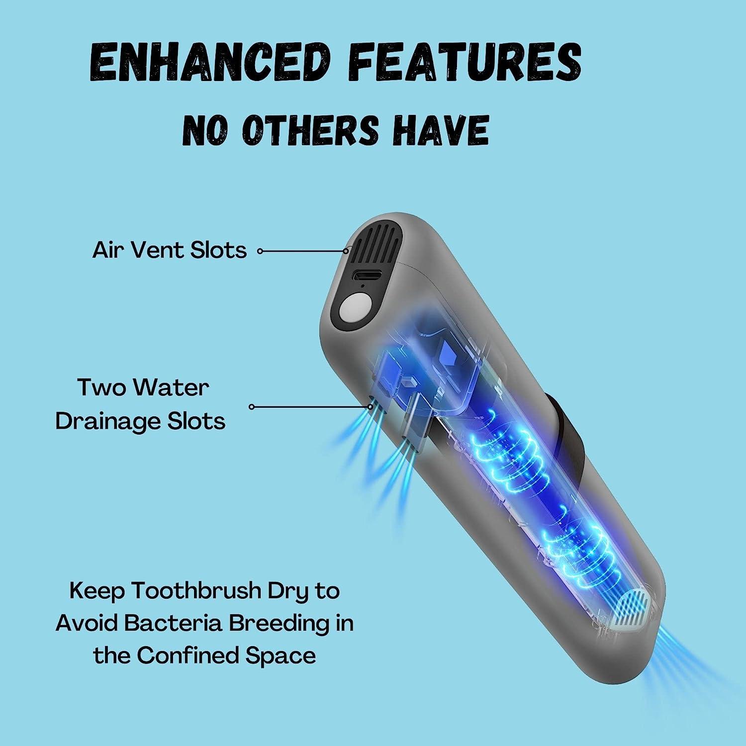 Front Arch UV Toothbrush Sanitizer and Holder - Portable Toothbrush ...