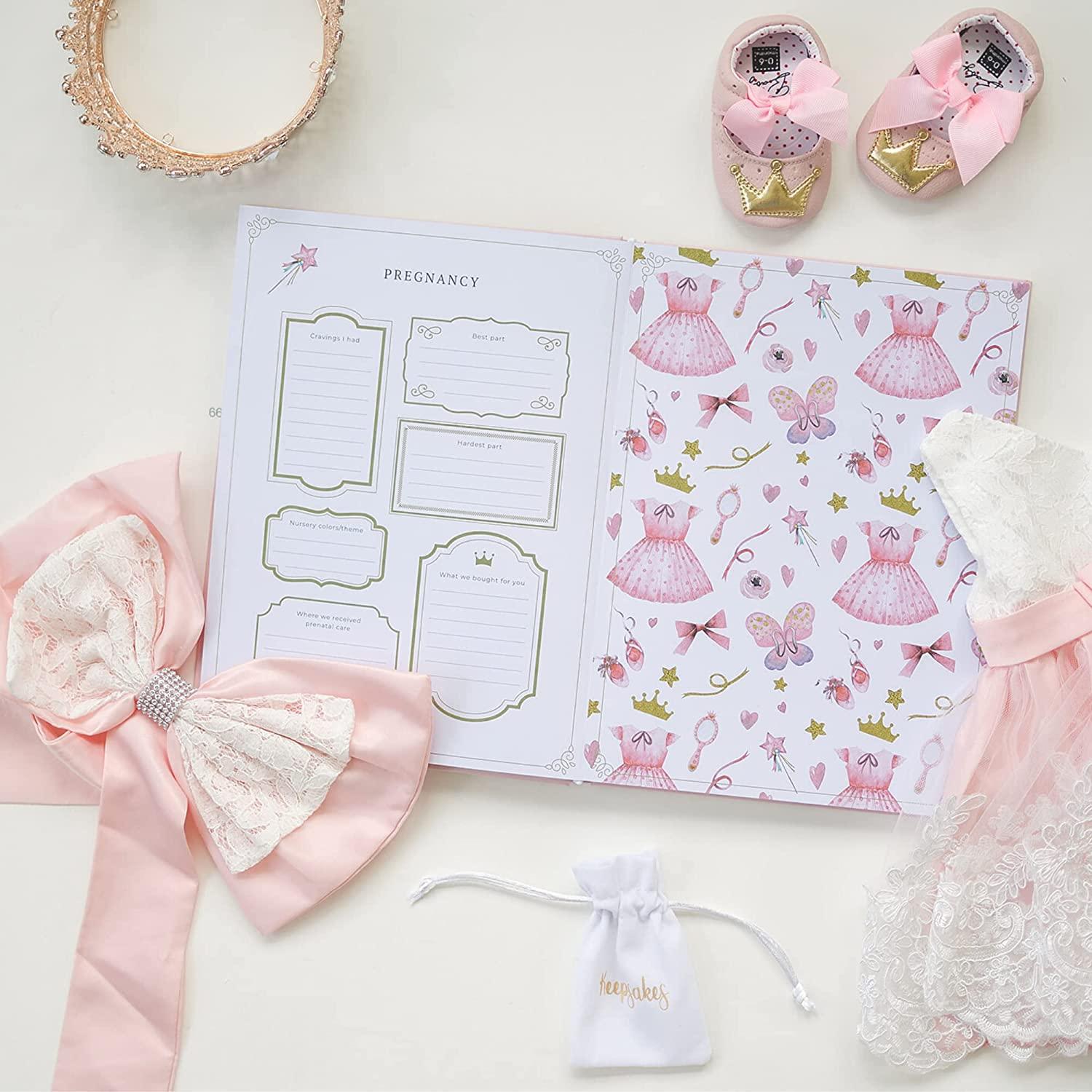 Rayne Baby Princess Memory Book Kit | Baby Journal Scrapbook with ...