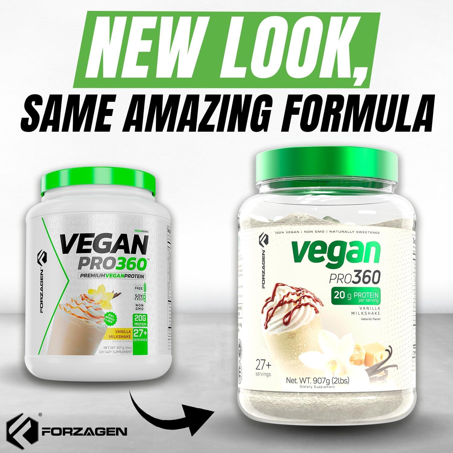 Forzagen Vegan Protein 360 - 2 lbs | 27 Servings | Plant-Based Protein ...