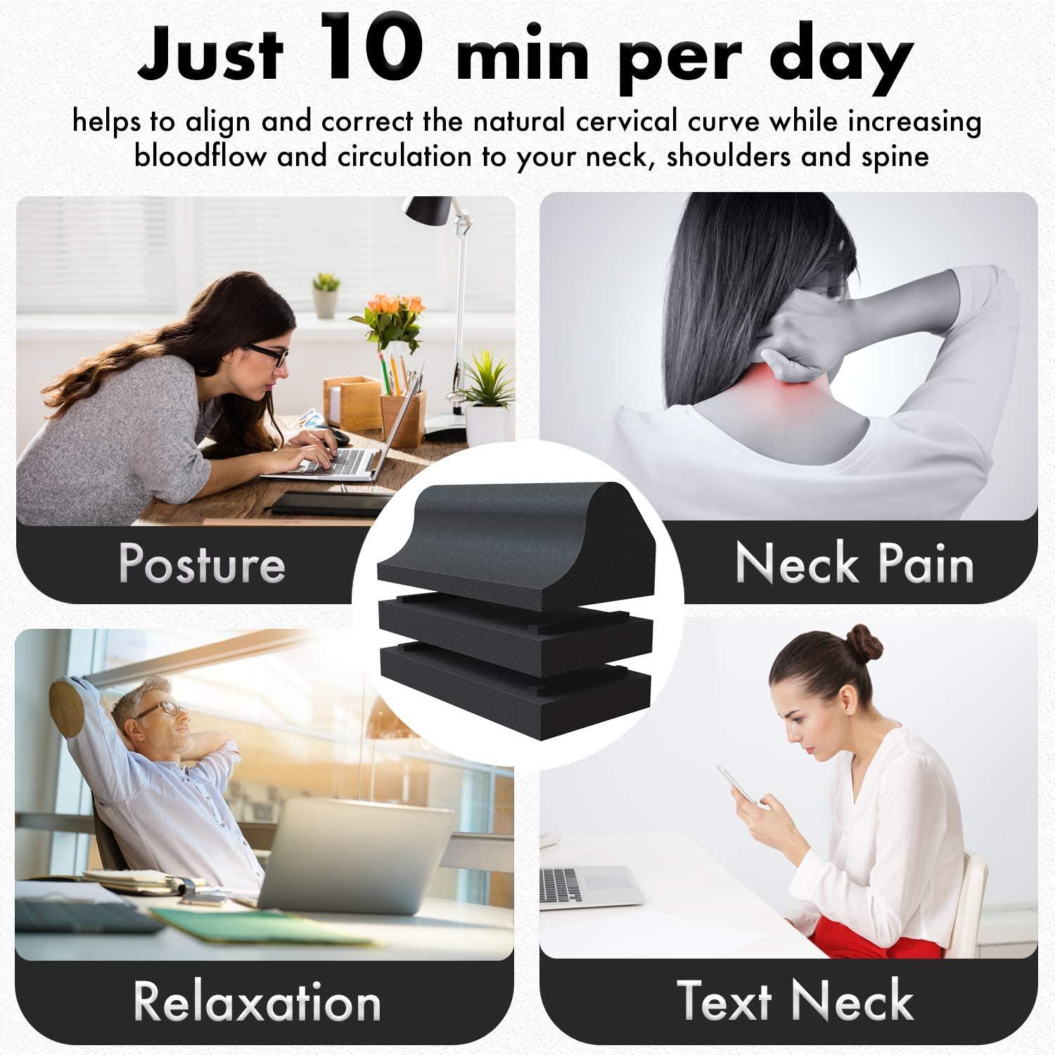 Cervical Traction Orthotic for Neck Alignment & Pain Relief - Black ...