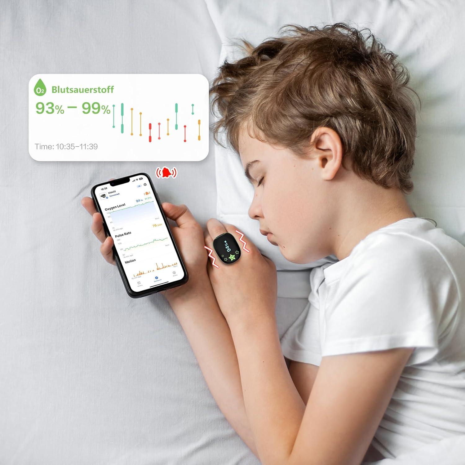 Children's Pulse Oximeter KidsO2 Ring - Portable Oxygen Saturation ...