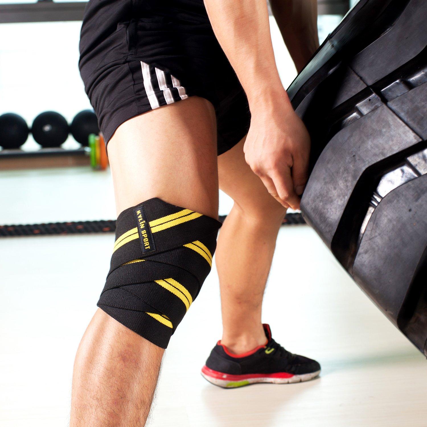 Kylin Sport 79 Knee Wraps - Elastic Compression Support for Cross ...