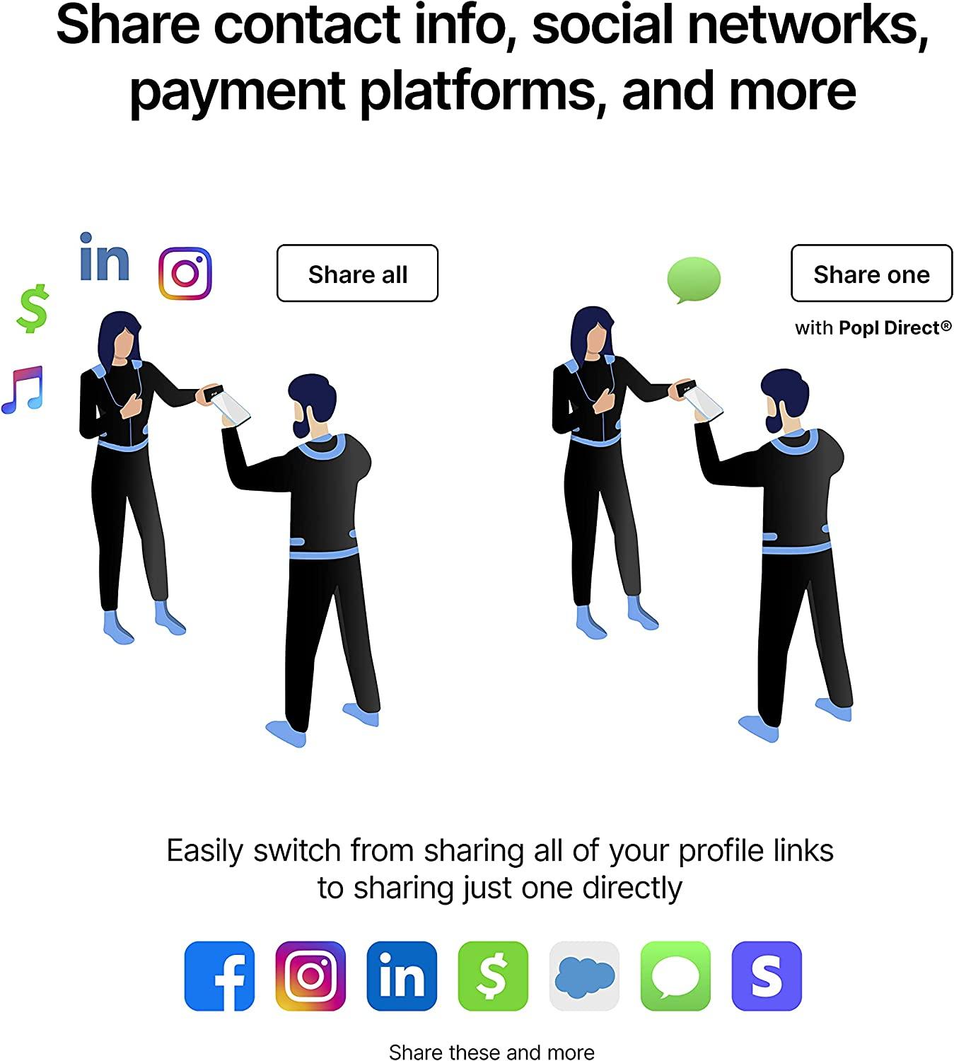 Popl Smart NFC Networking Card - Share with a Tap - iPhone & Android ...