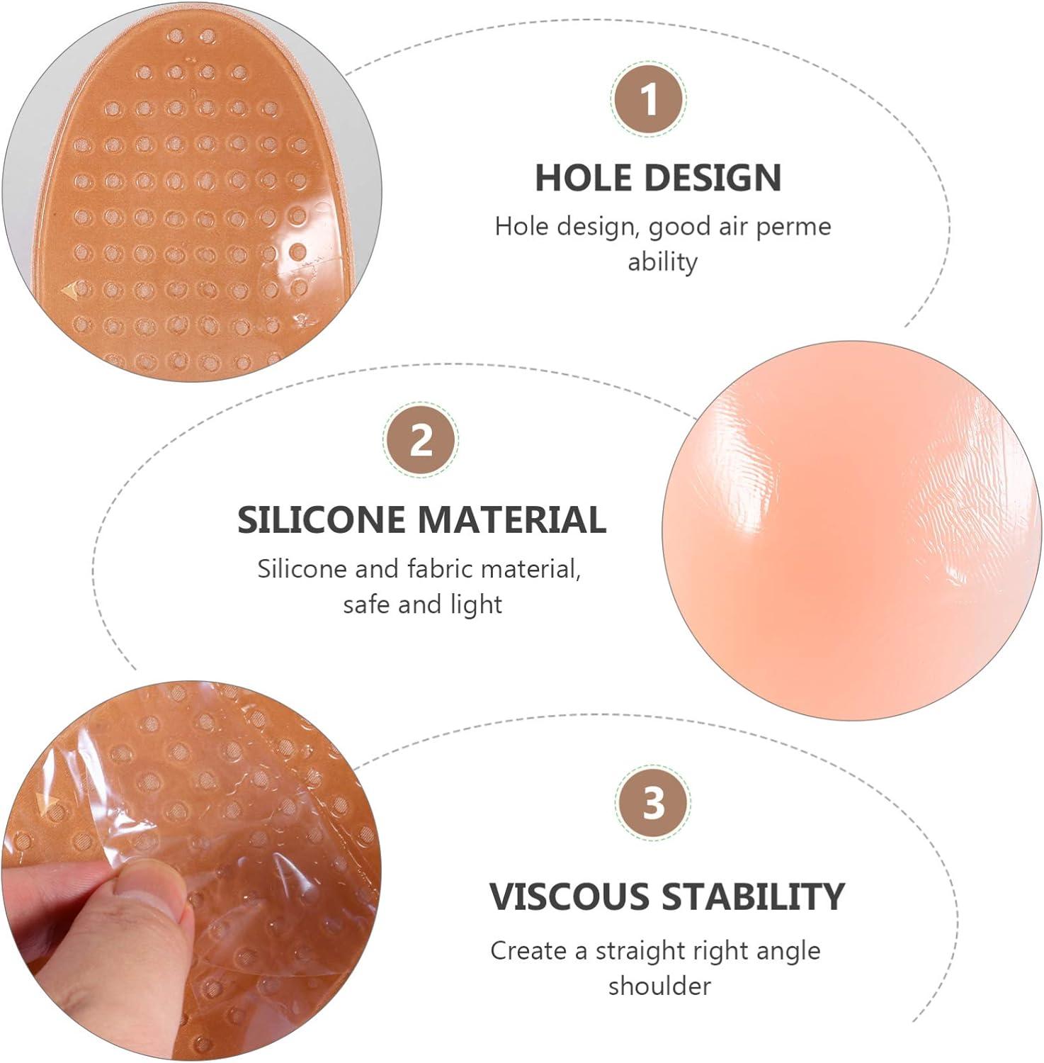 Feltchelectr Non-Slip Silicone Shoulder Pads - 4 Pairs Self-Adhesive ...
