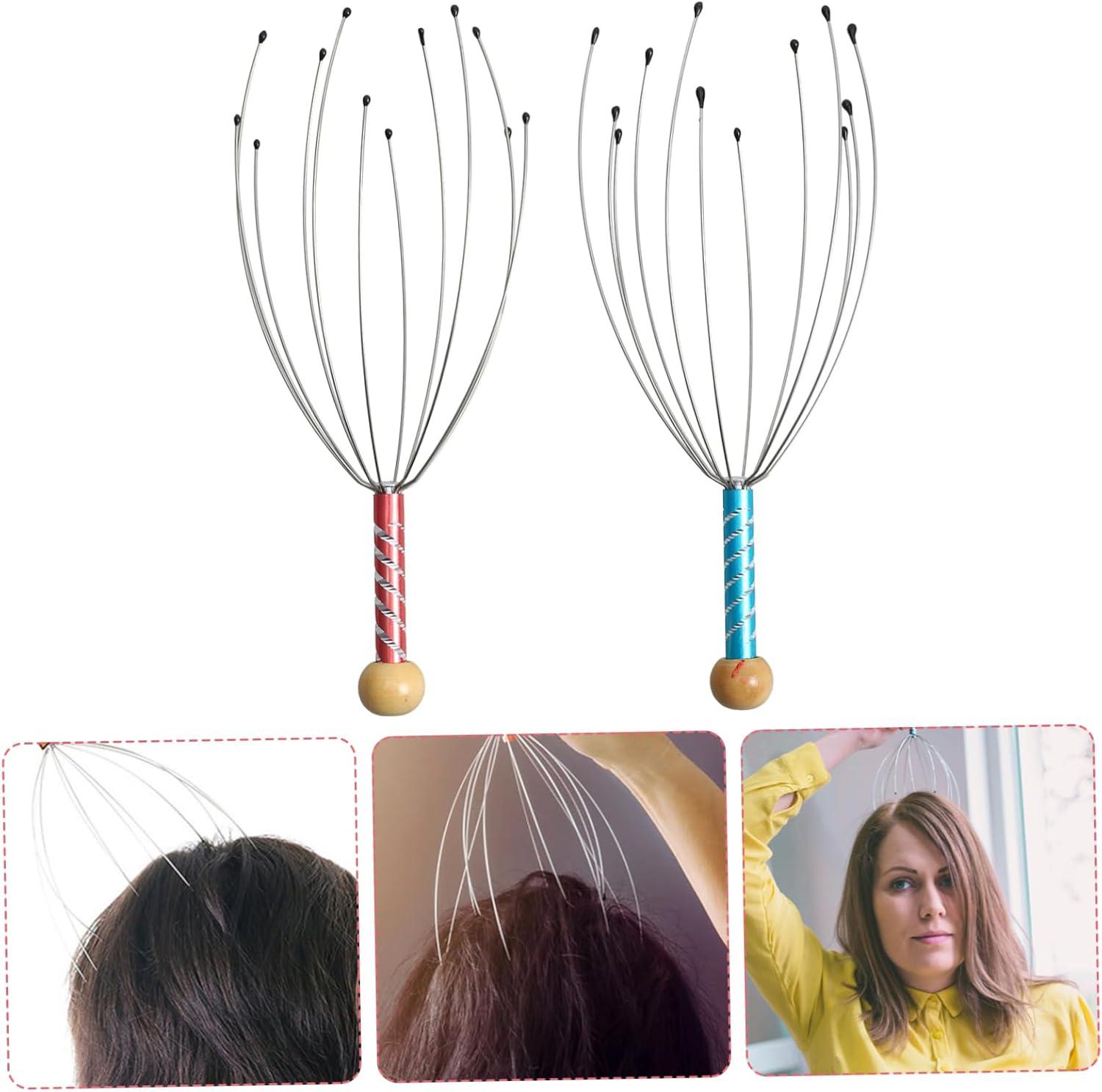 Buy Minkissy 6-Piece Stainless Steel Scalp Massage Tool Set - Octopus ...