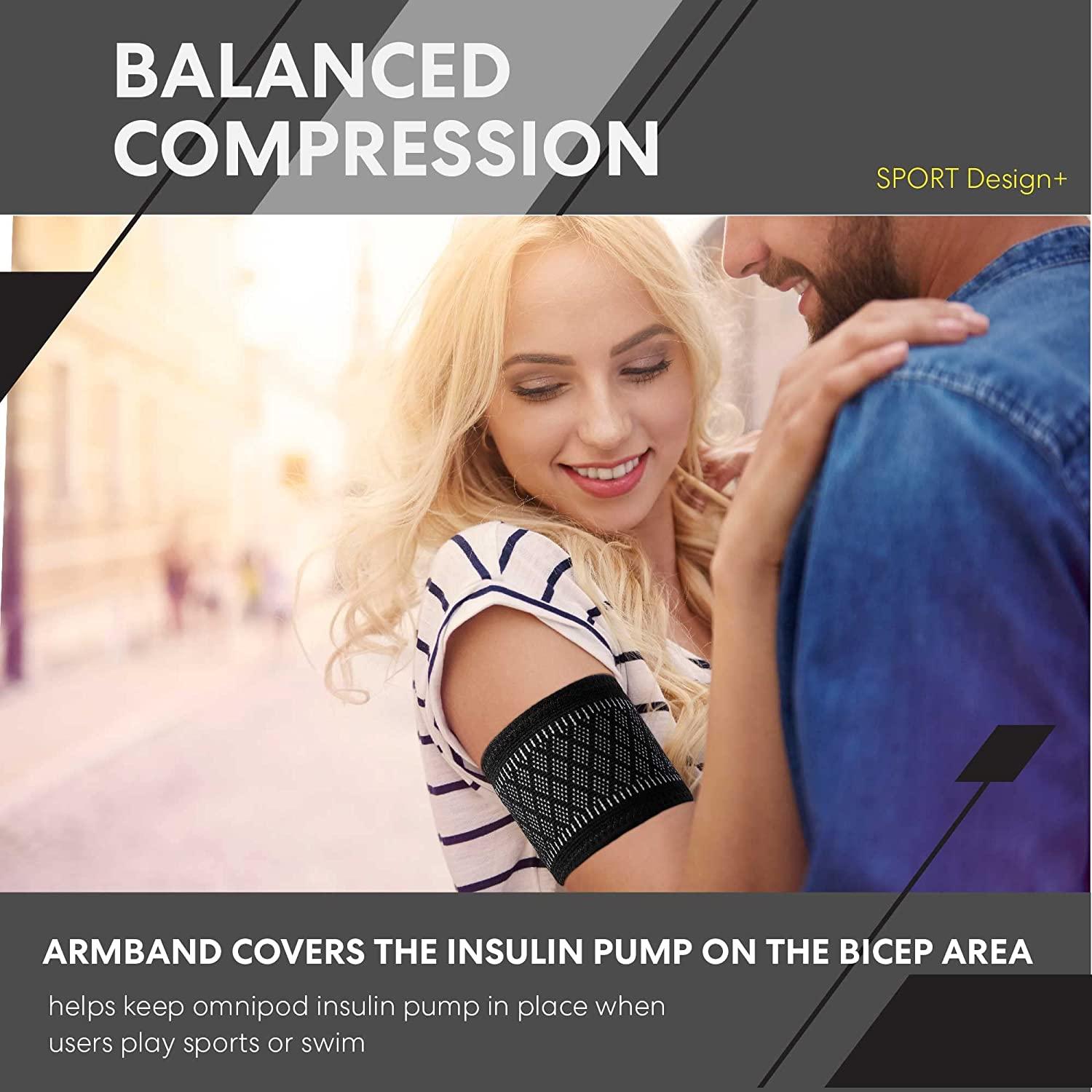 Diabetes Arm Band For Insulin Pod Monitoring Systems Compatible With Omnipod Dexcom Freestyle