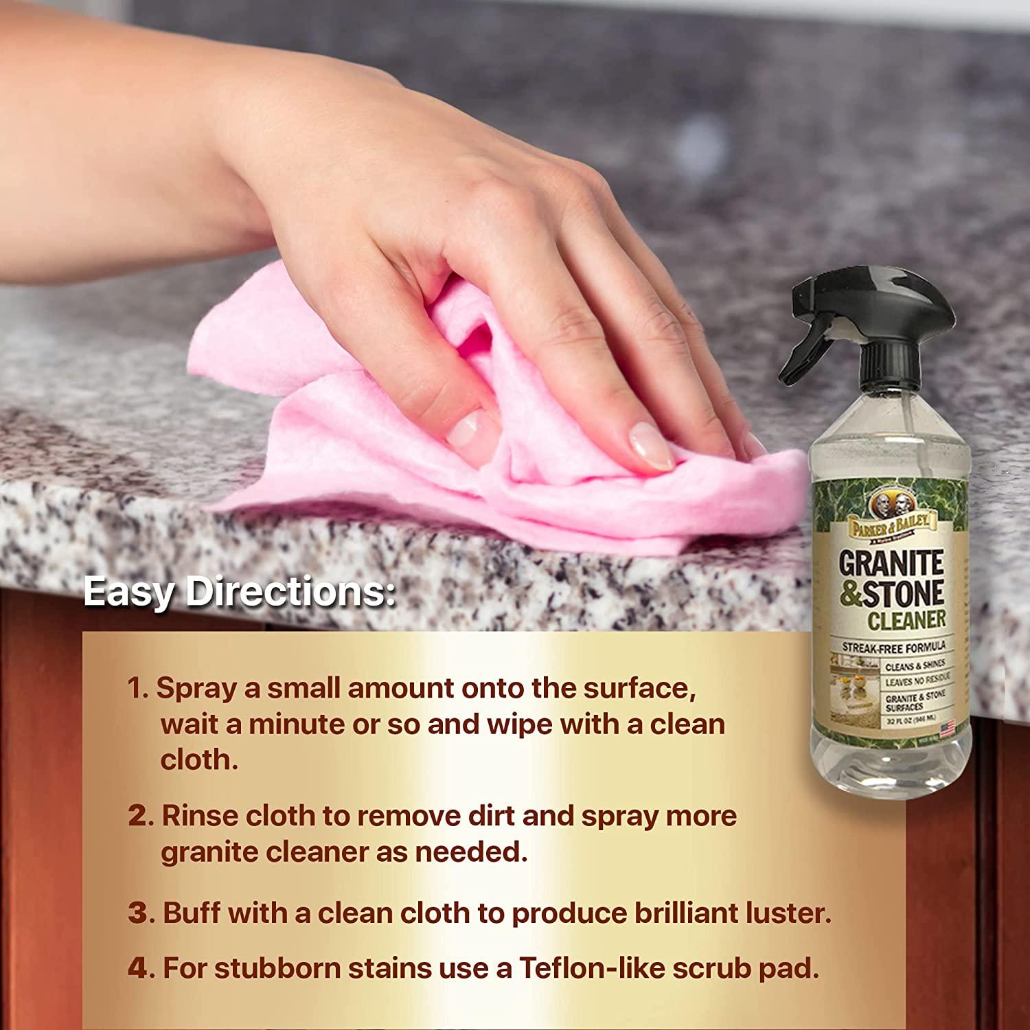 PARKER & BAILEY Granite & Stone Cleaner - Granite Countertop Cleaner ...