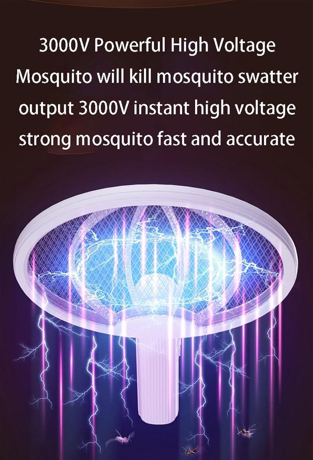 Electric Bug Swatter Rechargeable Bug Zapper 3-in-1 Electric Mosquito ...
