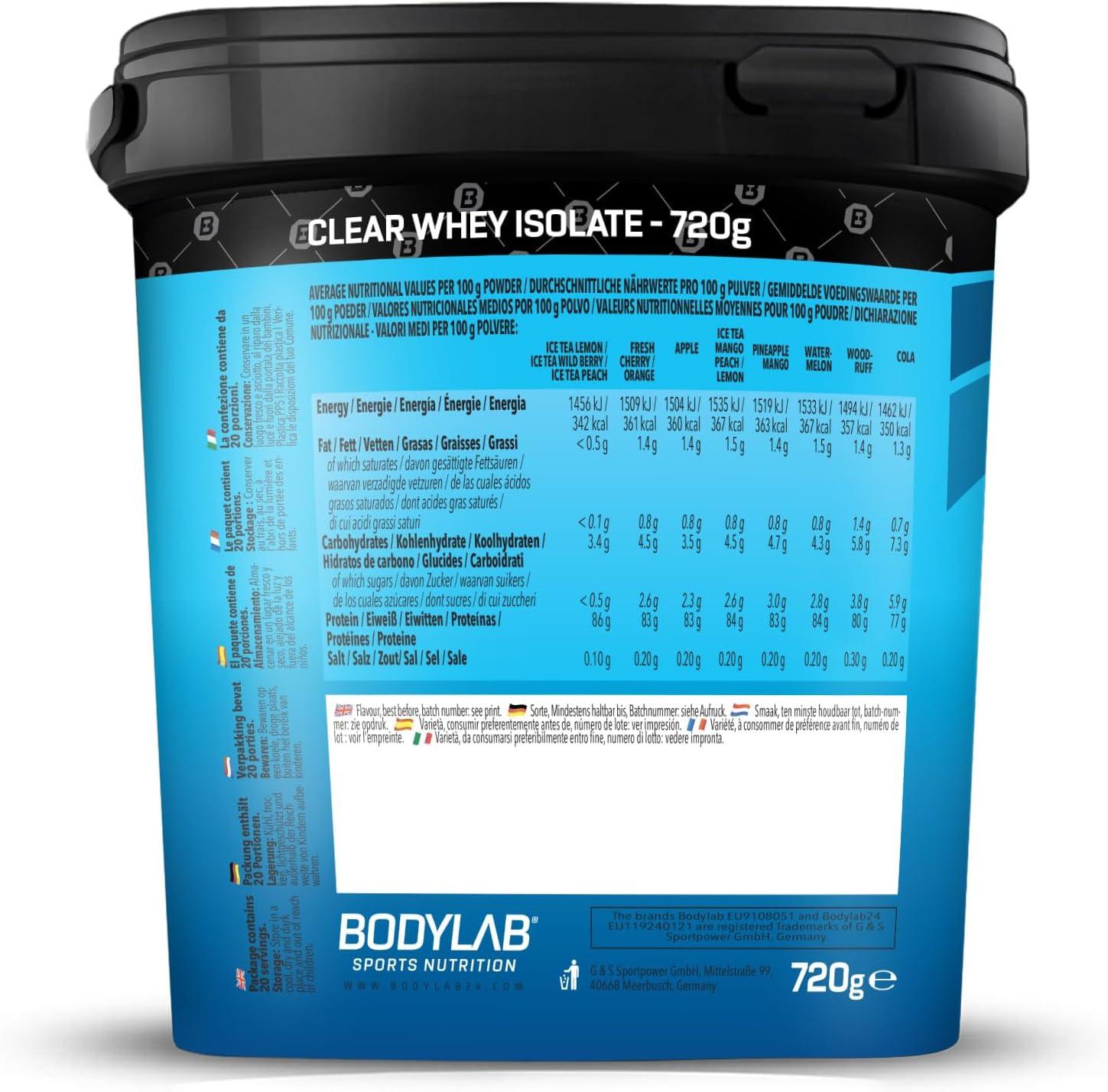 Buy BODYLAB24 Clear Whey Isolate 720g Peach-Ecese Tea | 96% High-Quality Whey Protein Powder for ...