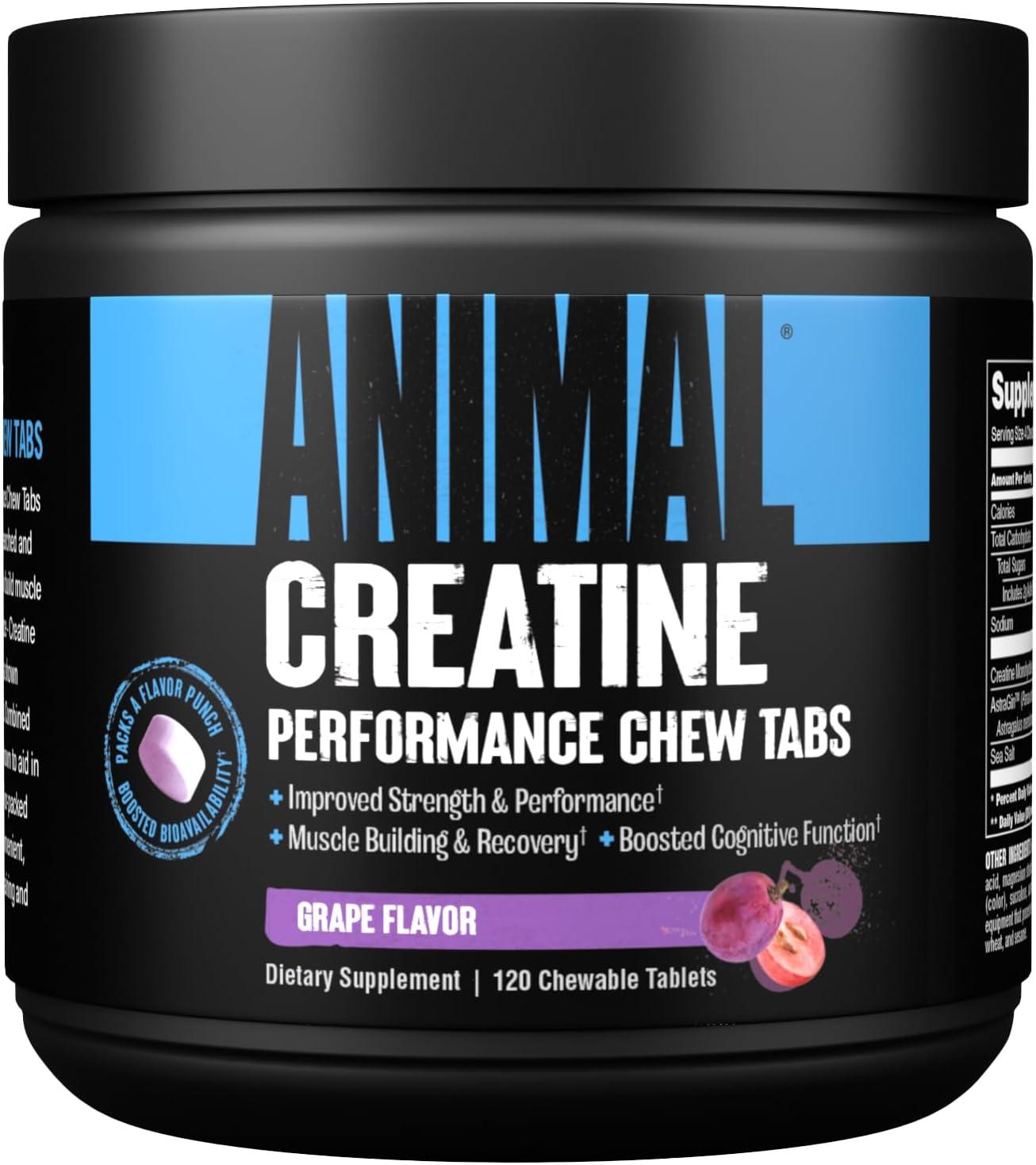 Animal Creatine Chews Tablets - Enhanced Creatine Monohydrate with ...