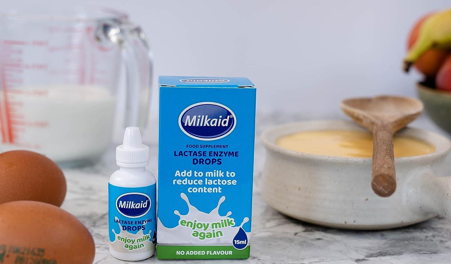 Milkaid Junior Lactase Enzyme Chewable Tablets & Drops for Children ...