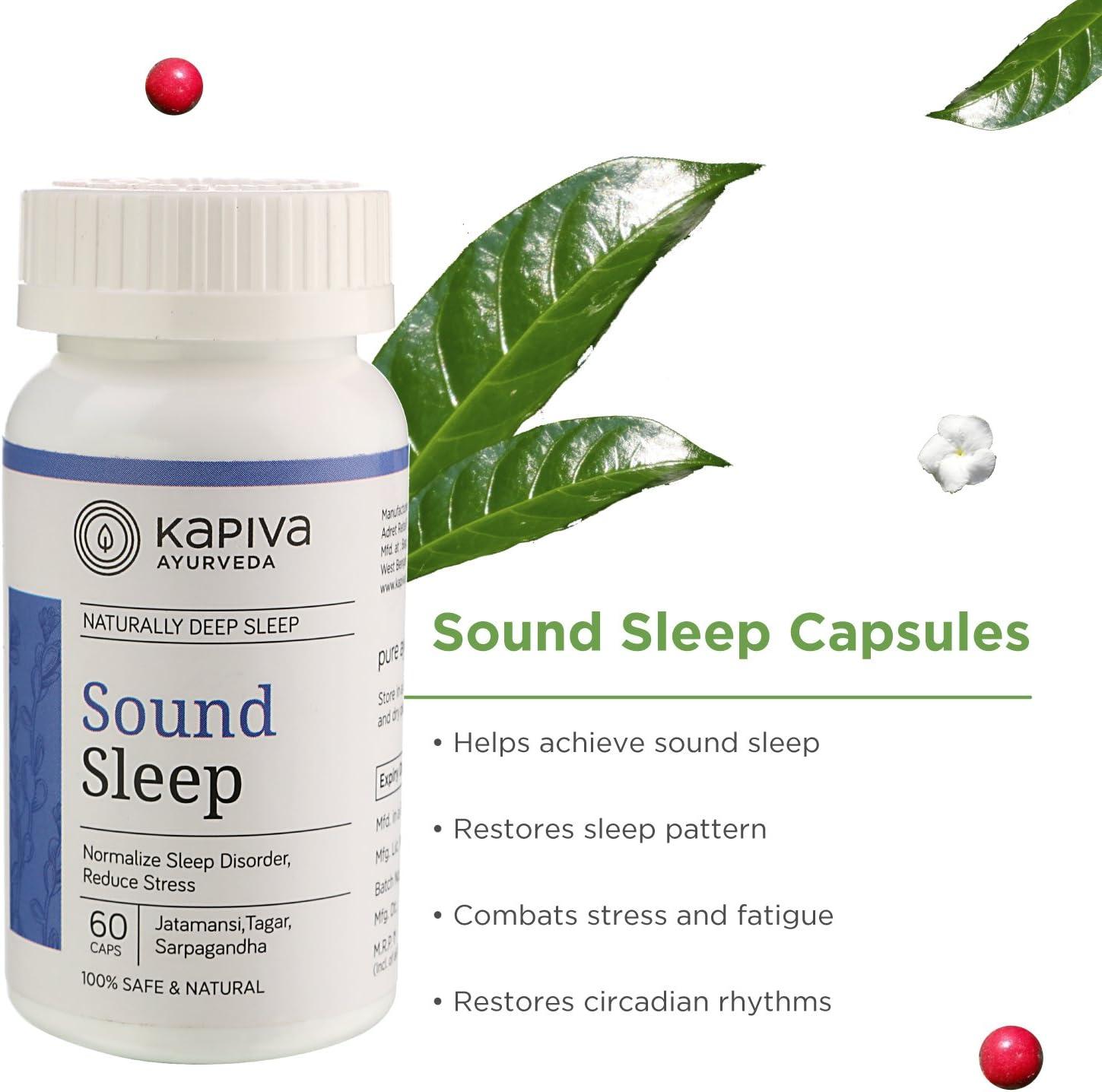 Kapiva Herbal Sound Sleep Capsules - 60 Capsules for Restful Sleep ...