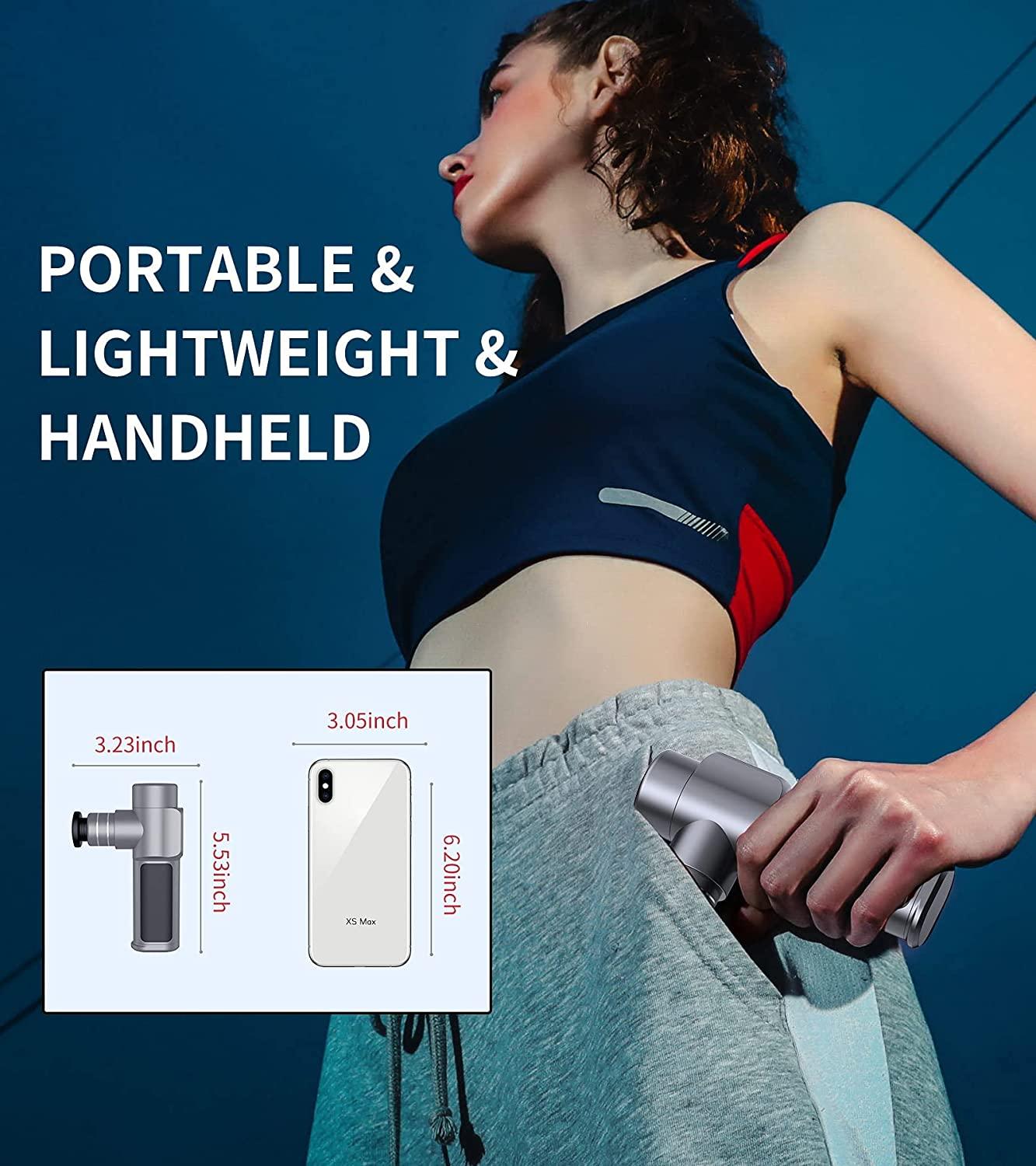 Merach Mini Massage Gun - Portable Percussion Muscle Massager for ...