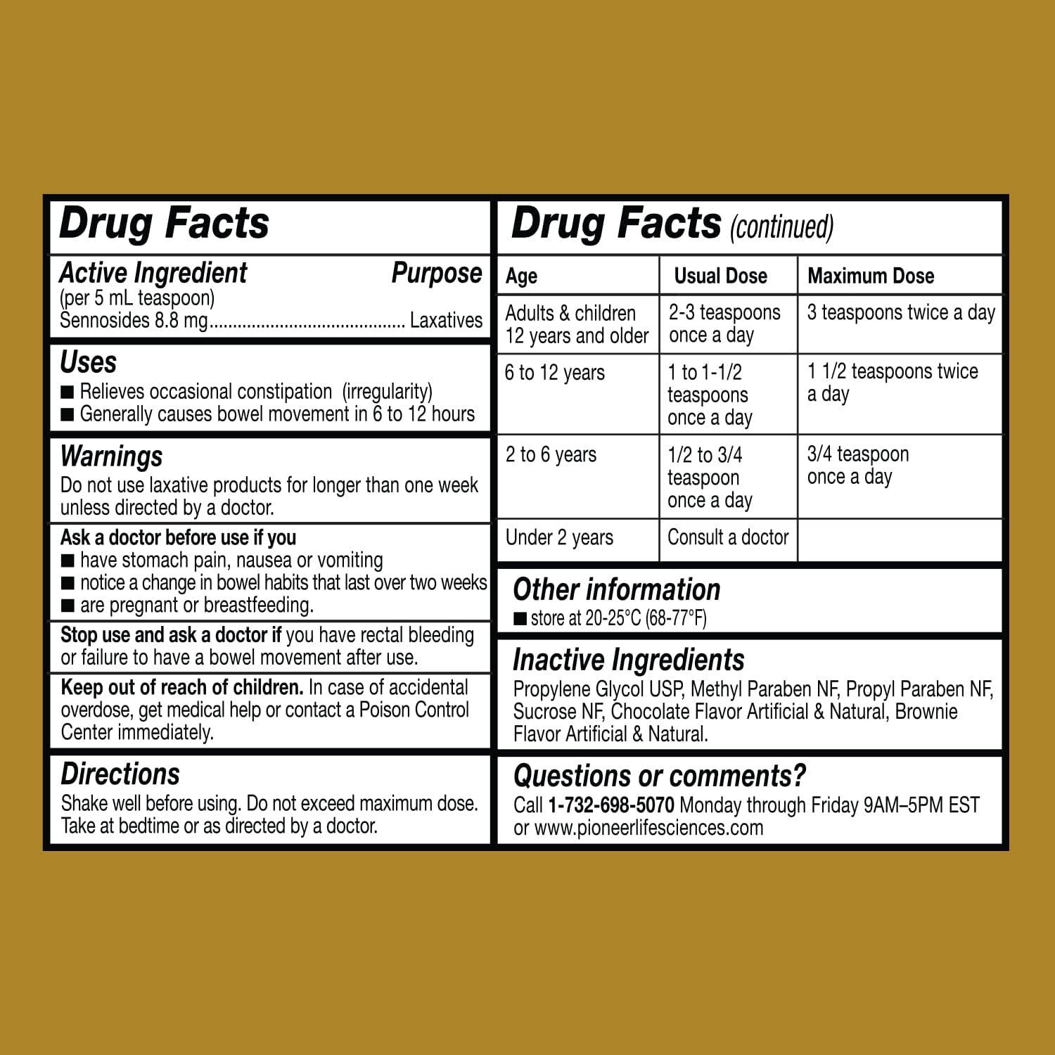 GenCare Senna Syrup Liquid Laxative - 8 Fl Oz Bottle | Natural ...