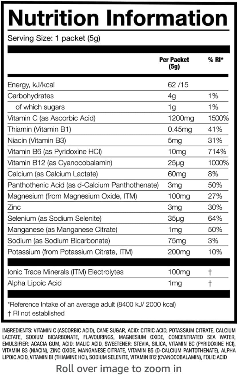 Halo Hydration Pink Lemonade Electrolyte Powder Packets - 12 Servings ...