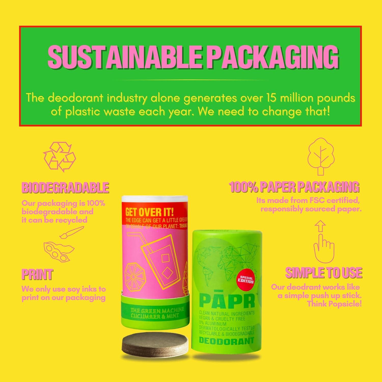 PAPR - Nature Powered Clinically Proven All Natural Deodorant in Zero ...