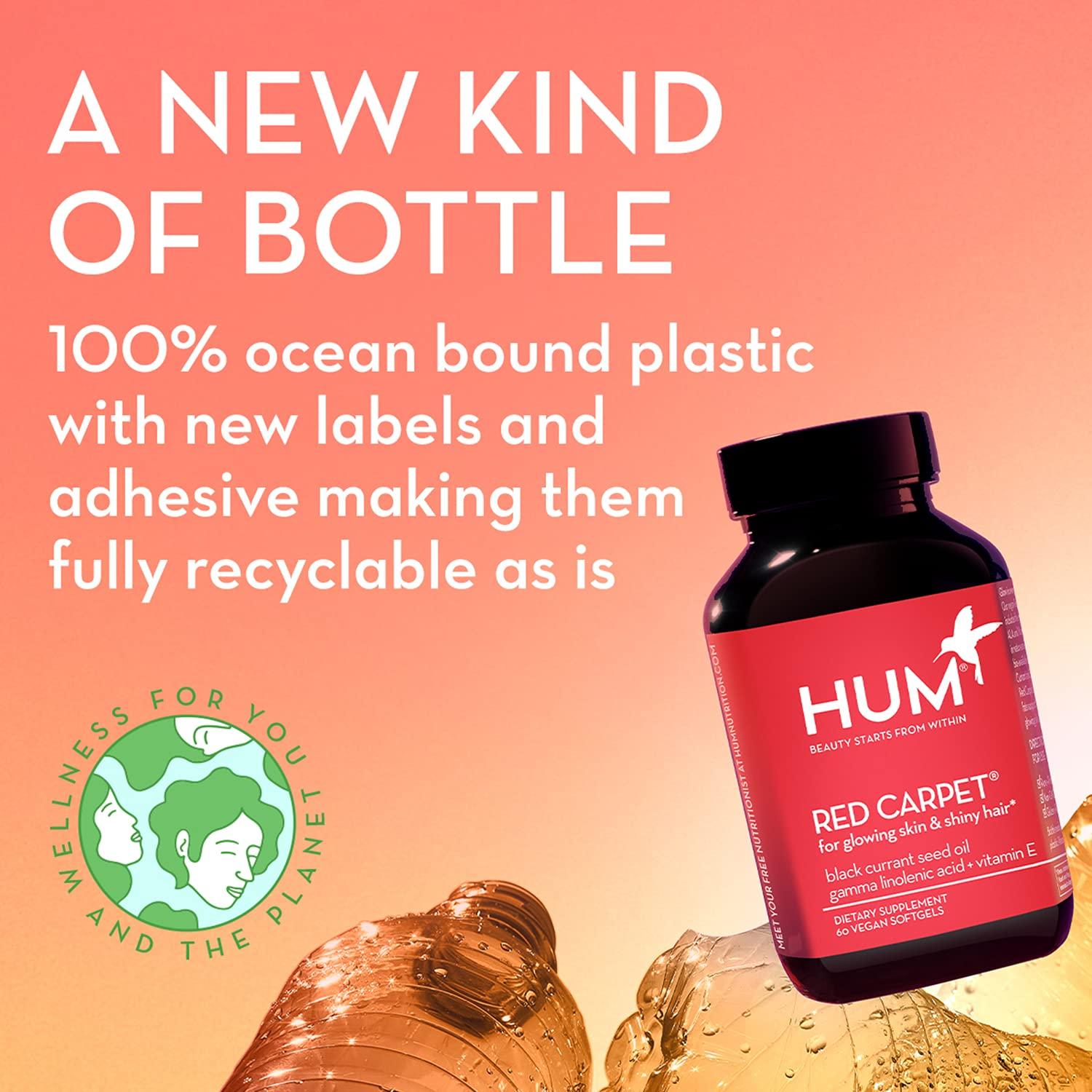 HUM Red Carpet Skin & Hair Vitamins - Black Currant Seed Oil | Glowing ...
