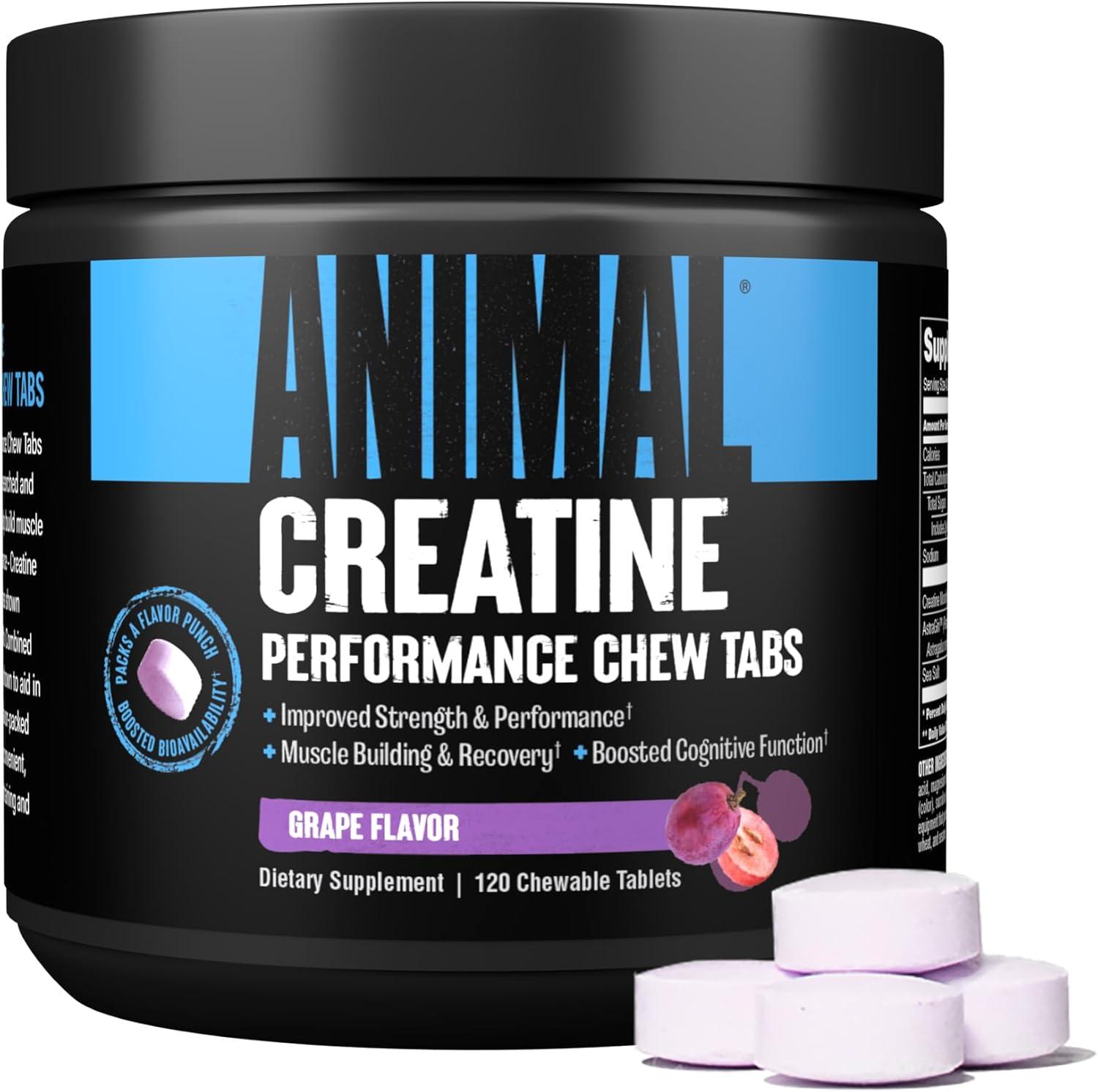 Animal Creatine Chews Tablets - Enhanced Creatine Monohydrate with ...