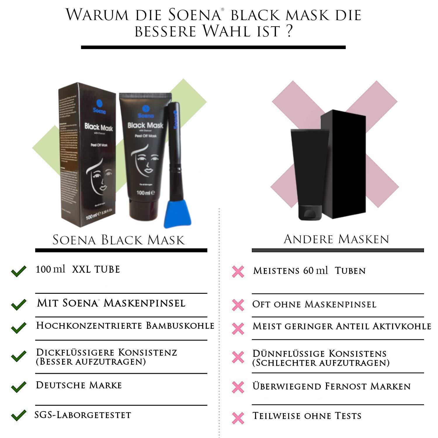 Buy Soena for Men Black Mask 100ml - XXL Activated Charcoal Peel-Off ...