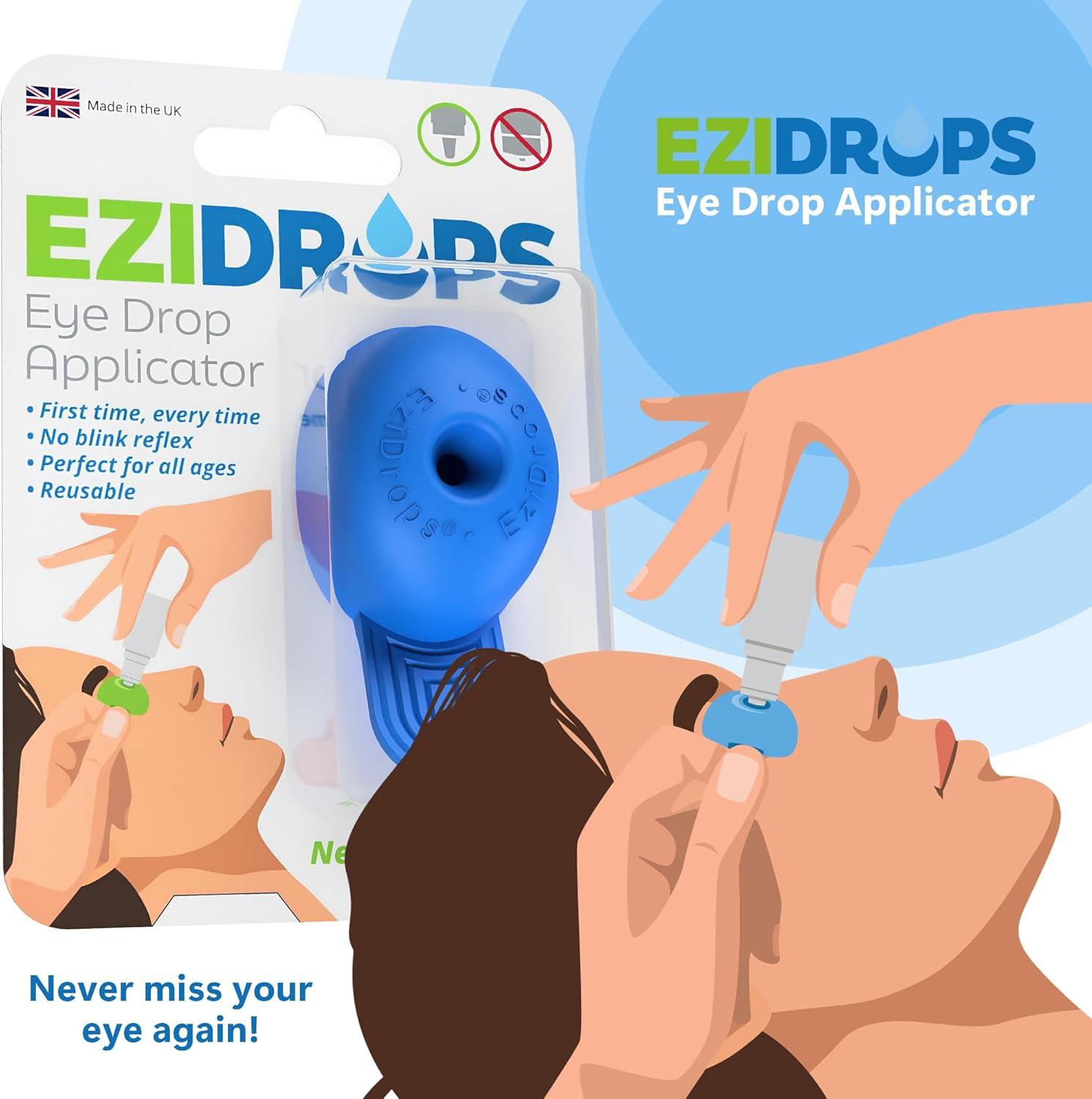 EziDrops Eye Drop Dispenser Aid - Easy & Safe Vision Care Applicator ...