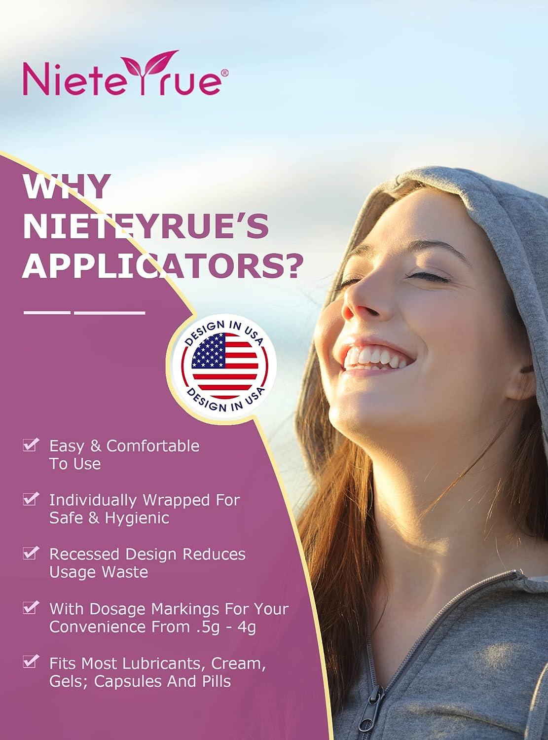 Nieteyrue Disposable Vaginal Cream Applicators - Comfort Tip, Dosage ...