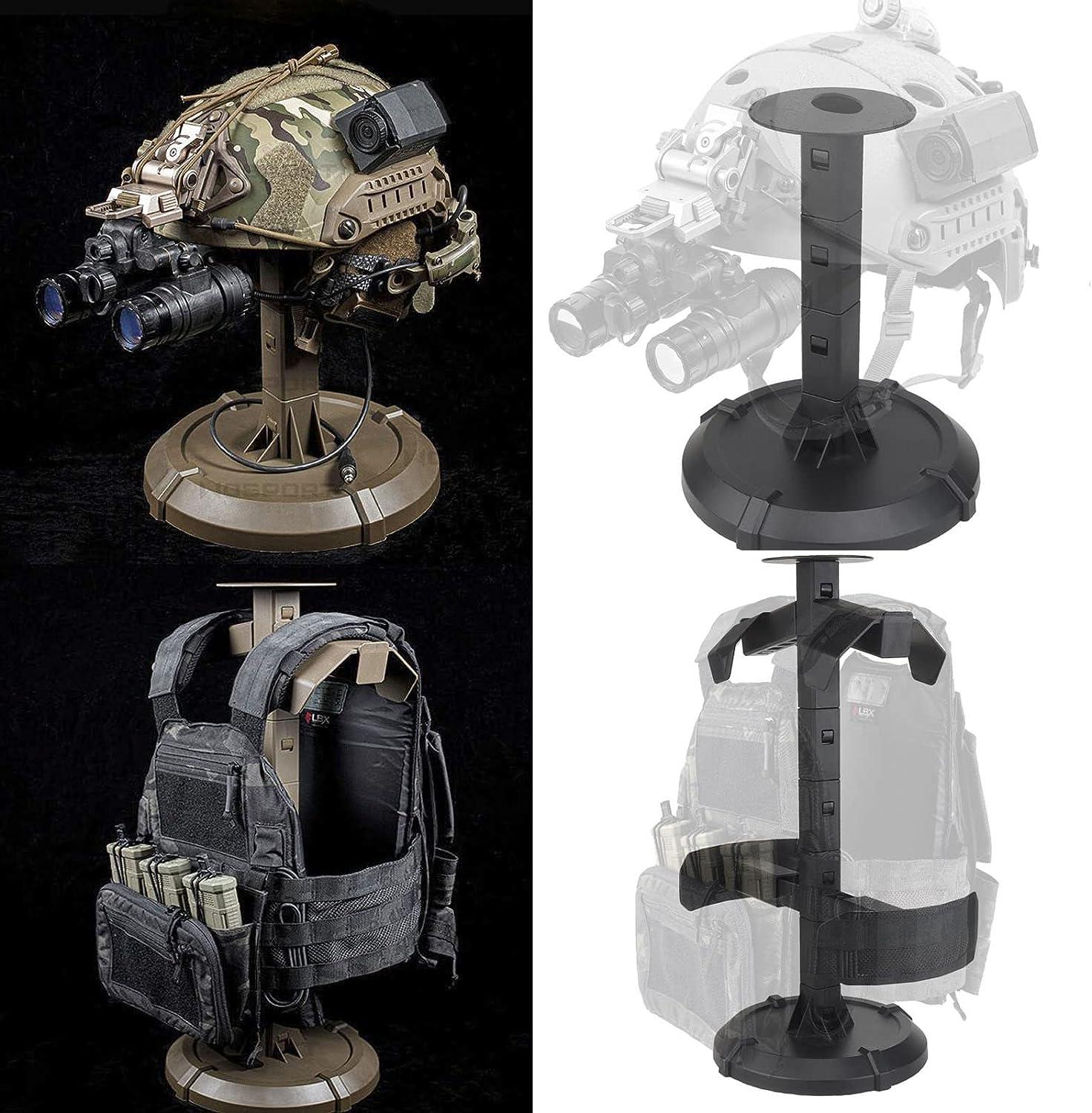 JFFCESTORE Tactical Gear Stand | Detachable Helmet Vest Display ...