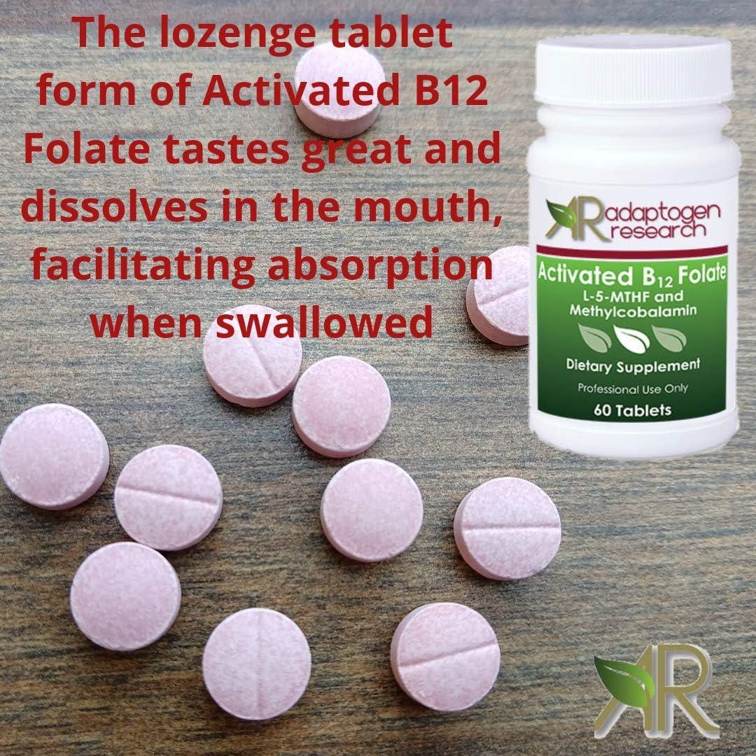 High Potency Activated B12 Folate Lozenges | Methylcobalamin Metafolin ...