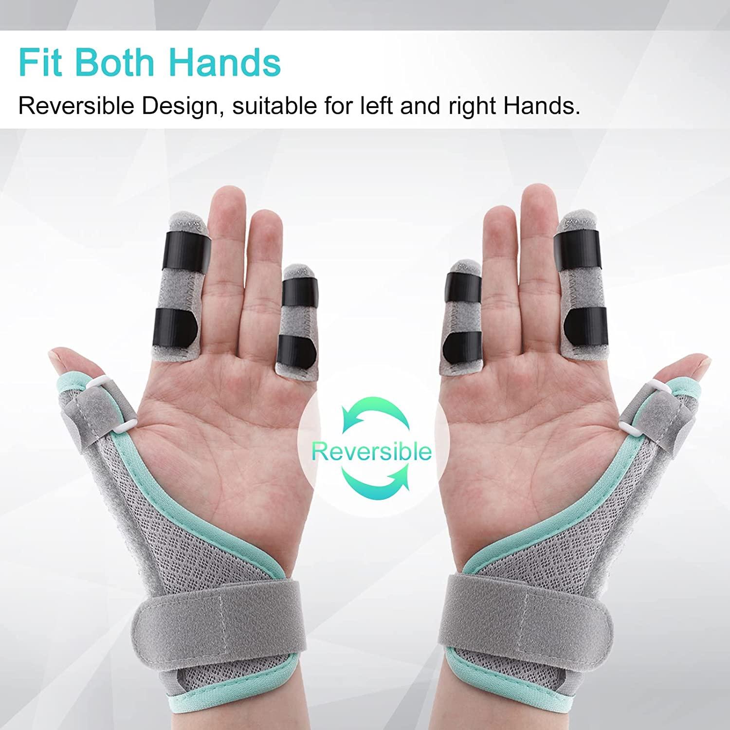 Thumb Splint Brace for Trigger Finger & Arthritis - Reversible, Wrist Stabilizer for Carpal ...