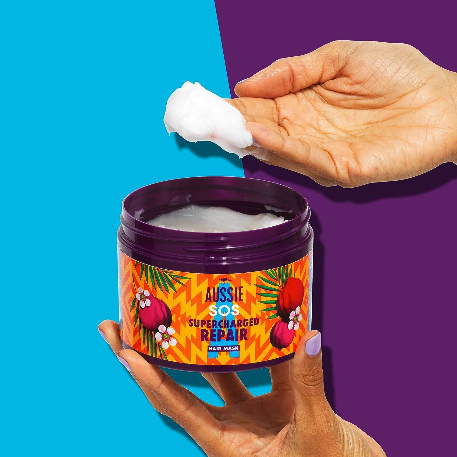 Aussie Repair Hair Mask For Dry Damaged Hair Supports Hair Growth SOS ...