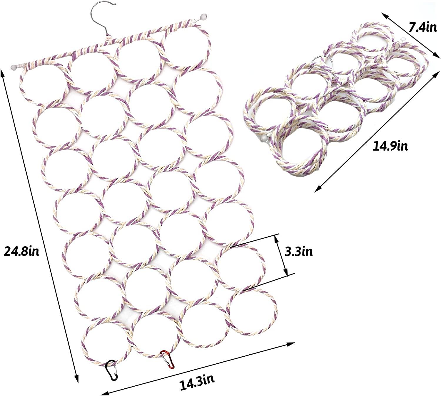 BNOSDM 2 Packs Bird Hemp Rope Net Swing Climbing Rope Net for Birds ...