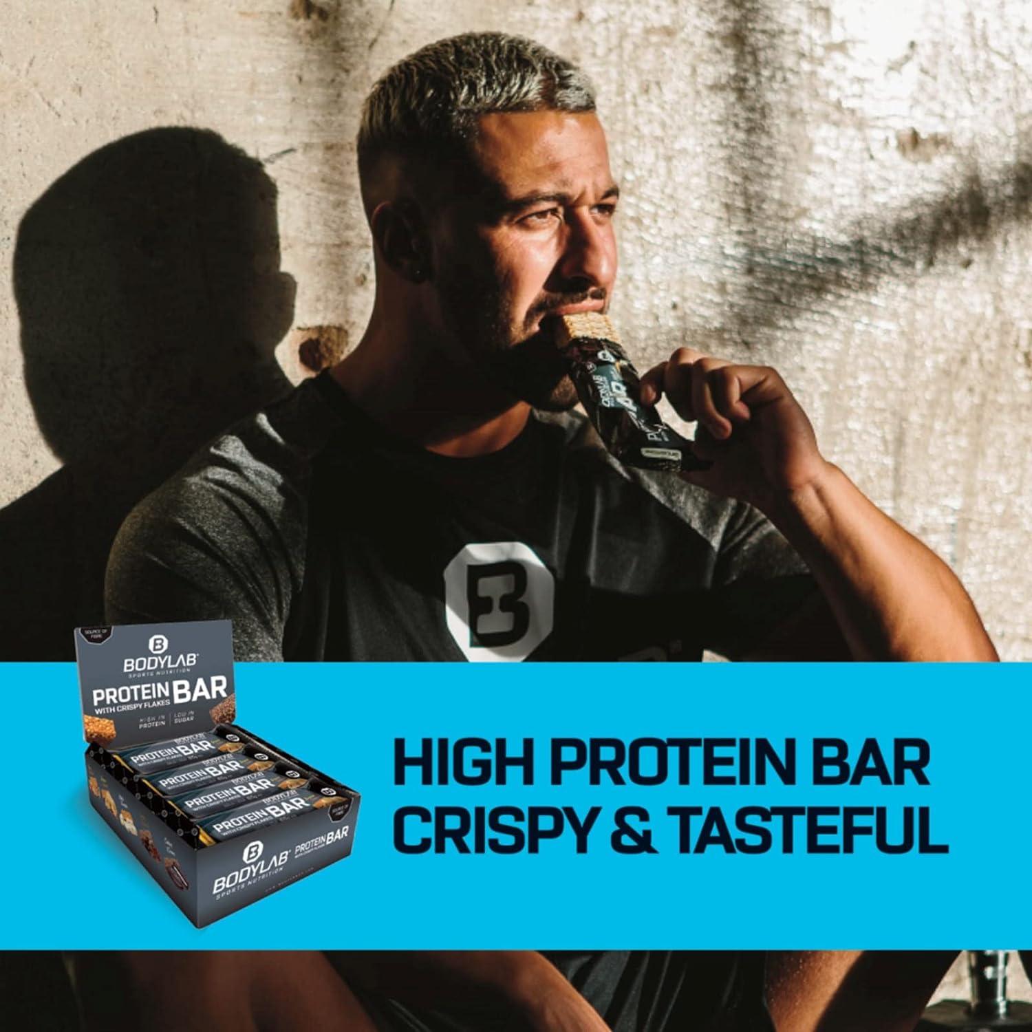 Buy BODYLAB24 Crispy Protein Bars Cookies & Cream - 27g Protein Low ...