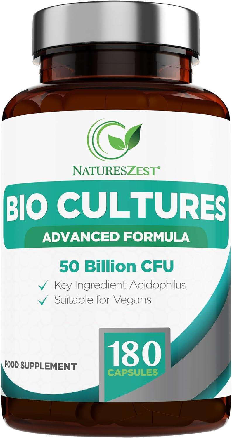 Bio Cultures Complex Probiotics - 50 Billion CFU with Prebiotics - 180 ...
