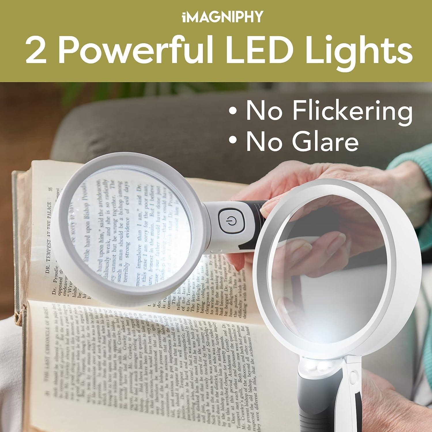 iMagniphy High Power Magnifying Glasses with Light - 5X & 10X ...