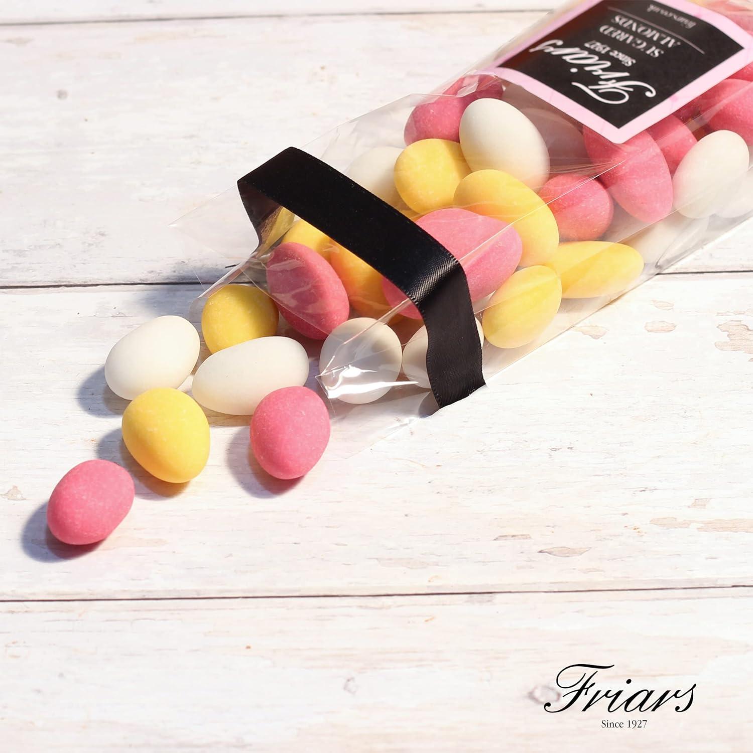 Friars Sugared Almonds Gift Bag 250g - Sweet Sugar Coated Whole Crunchy ...
