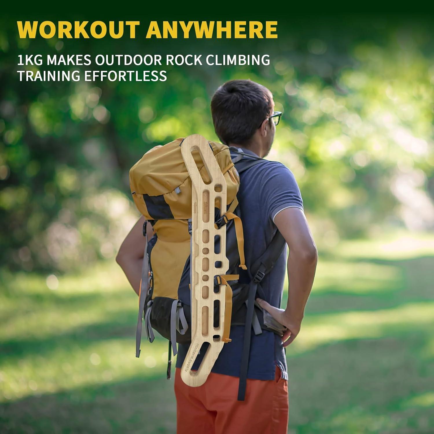 Power Guidance Wooden Hangboard - Portable Rock Climbing Training Tool ...