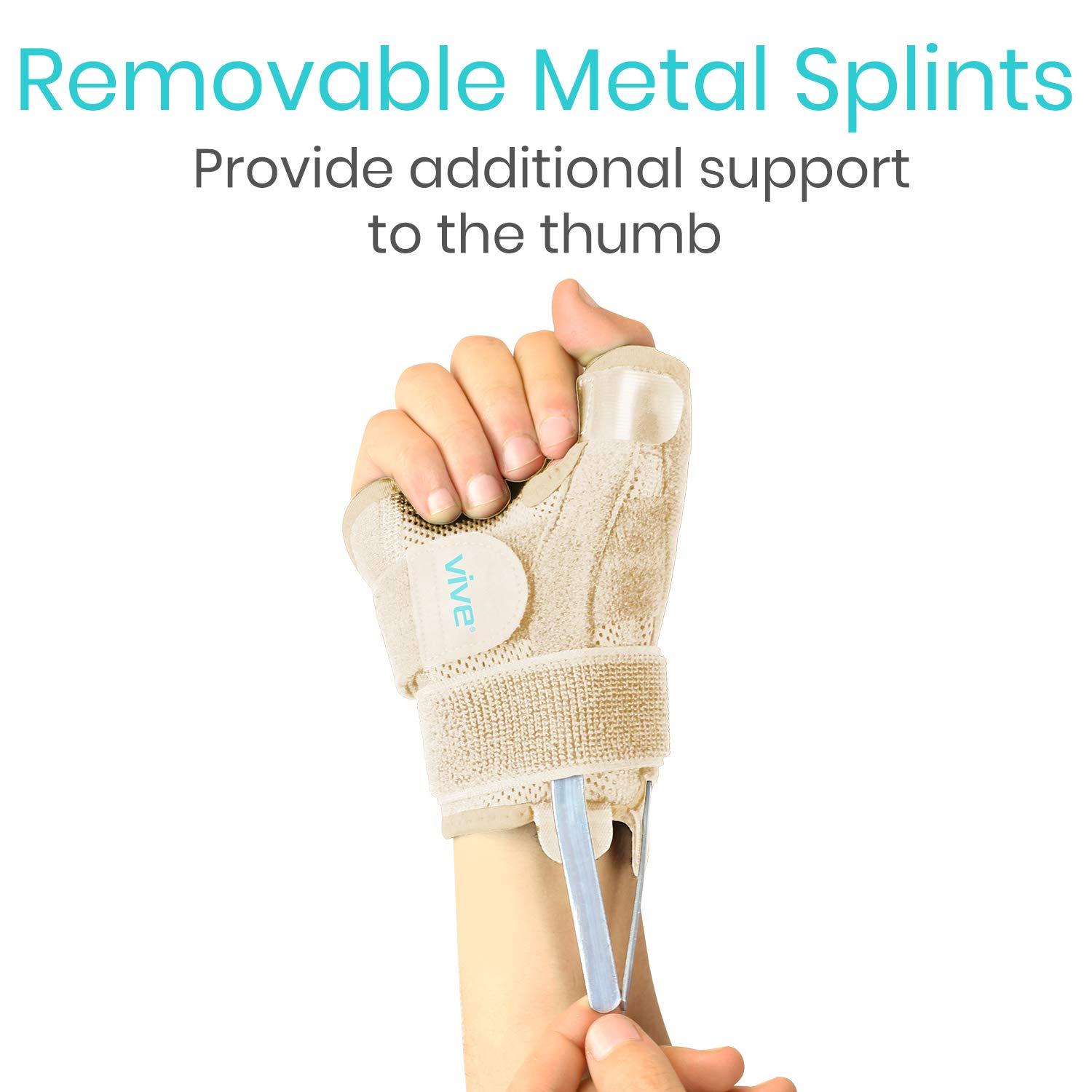 Vive Thumb & Wrist Brace - Spica Splint for Carpal Tunnel, Tendonitis ...