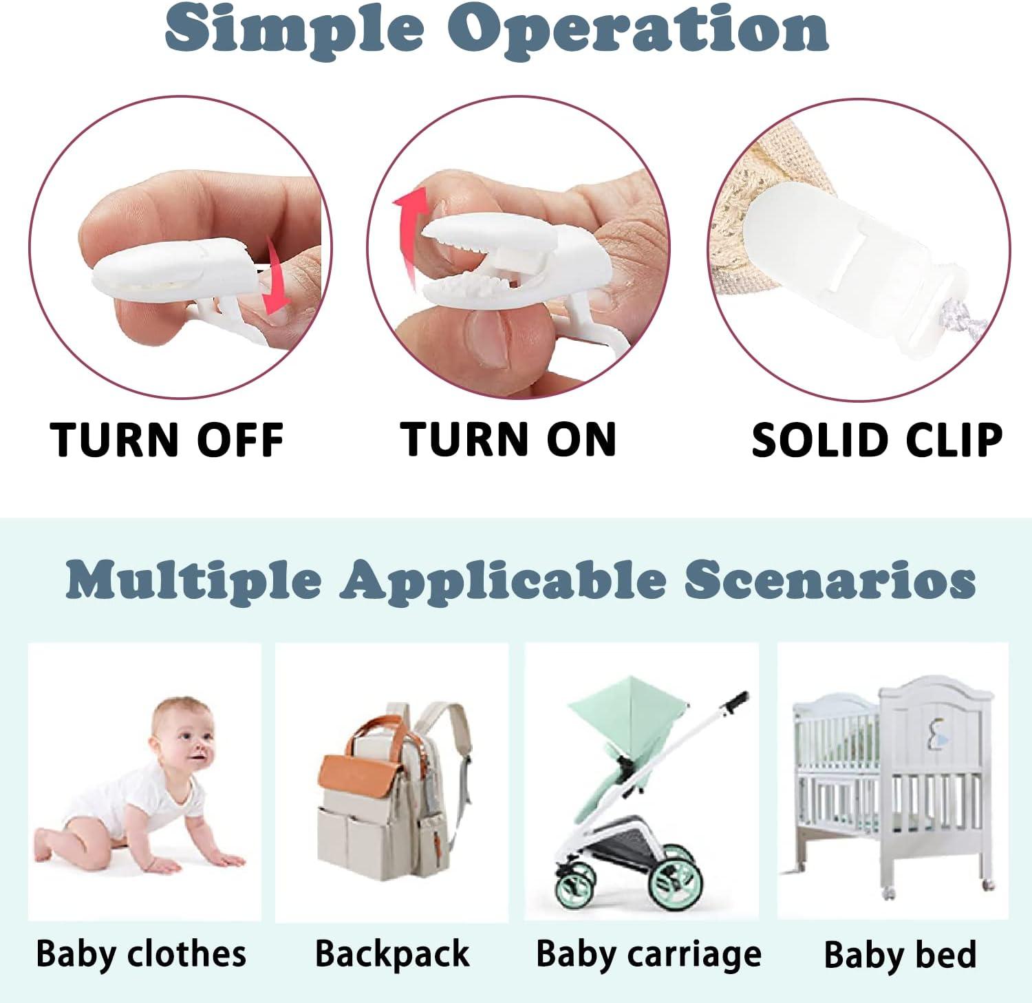 Flow Fire Silicone Dummy Clips - 2PCS Grey | Universal Fit for Baby ...